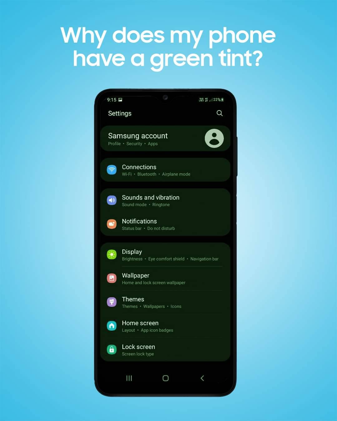 Screen Discoloration - Green Tint / Yellow Tint - Samsung Members