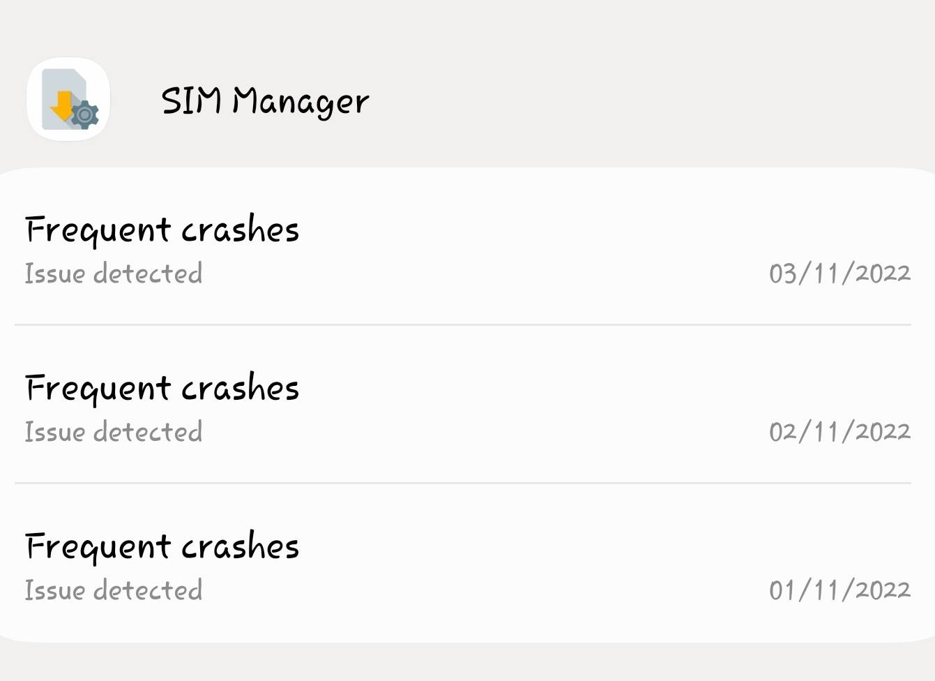 sim manager frequent crashes on galaxy s22 ultra - Samsung Members