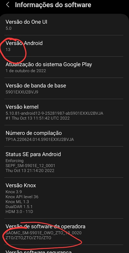 Android 13 - S22 - Build para OWO - Samsung Members