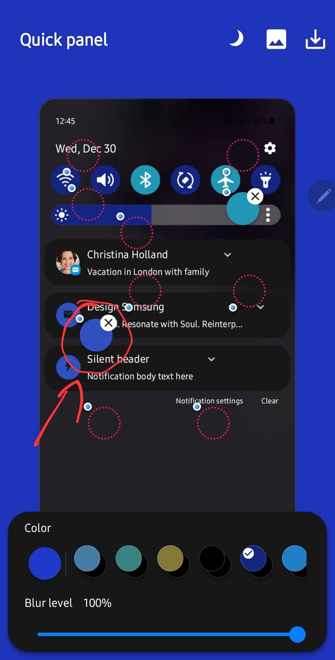 Solved: Notification icons do not appear in the quick pane... - Samsung ...