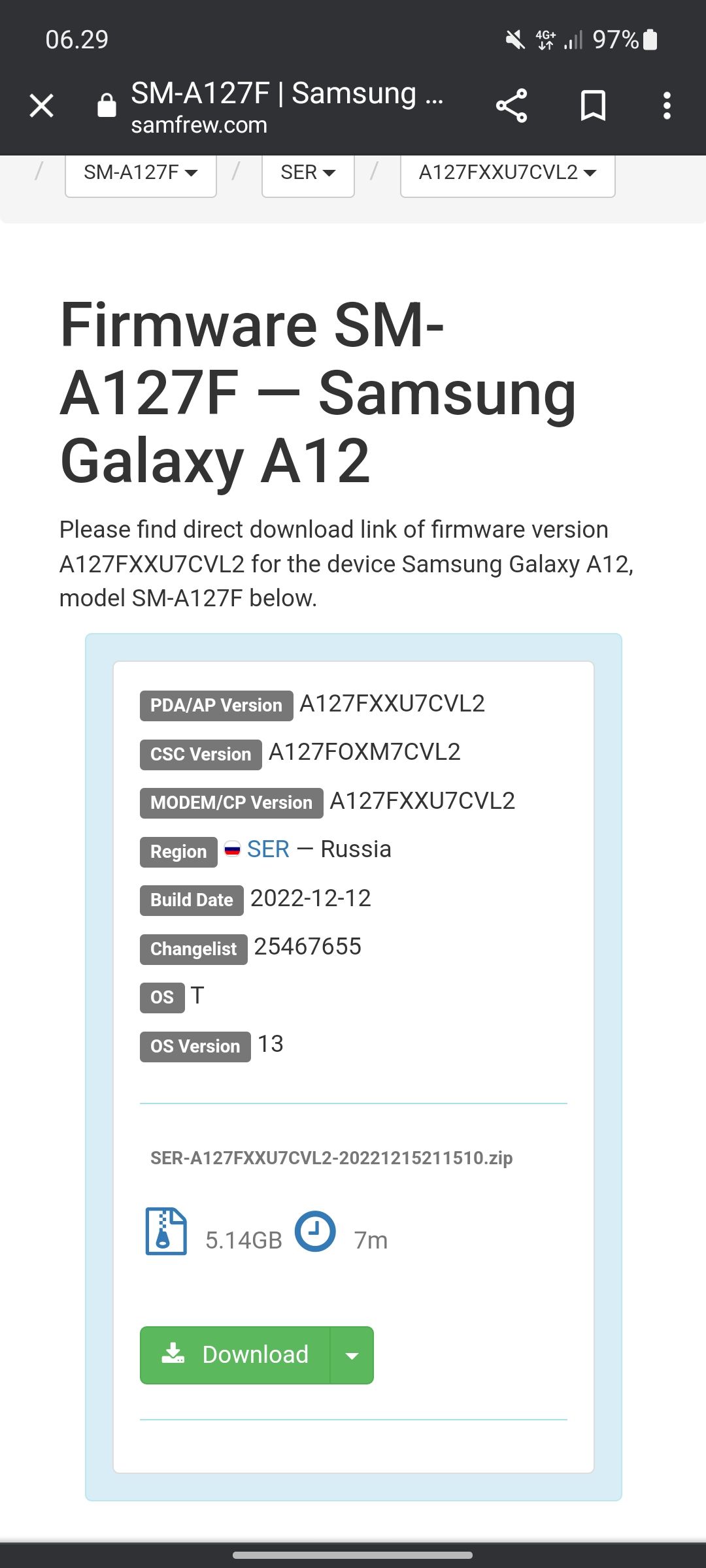 Galaxy A12 (SM-A127F) Update One UI Core 5.0 - Samsung Members