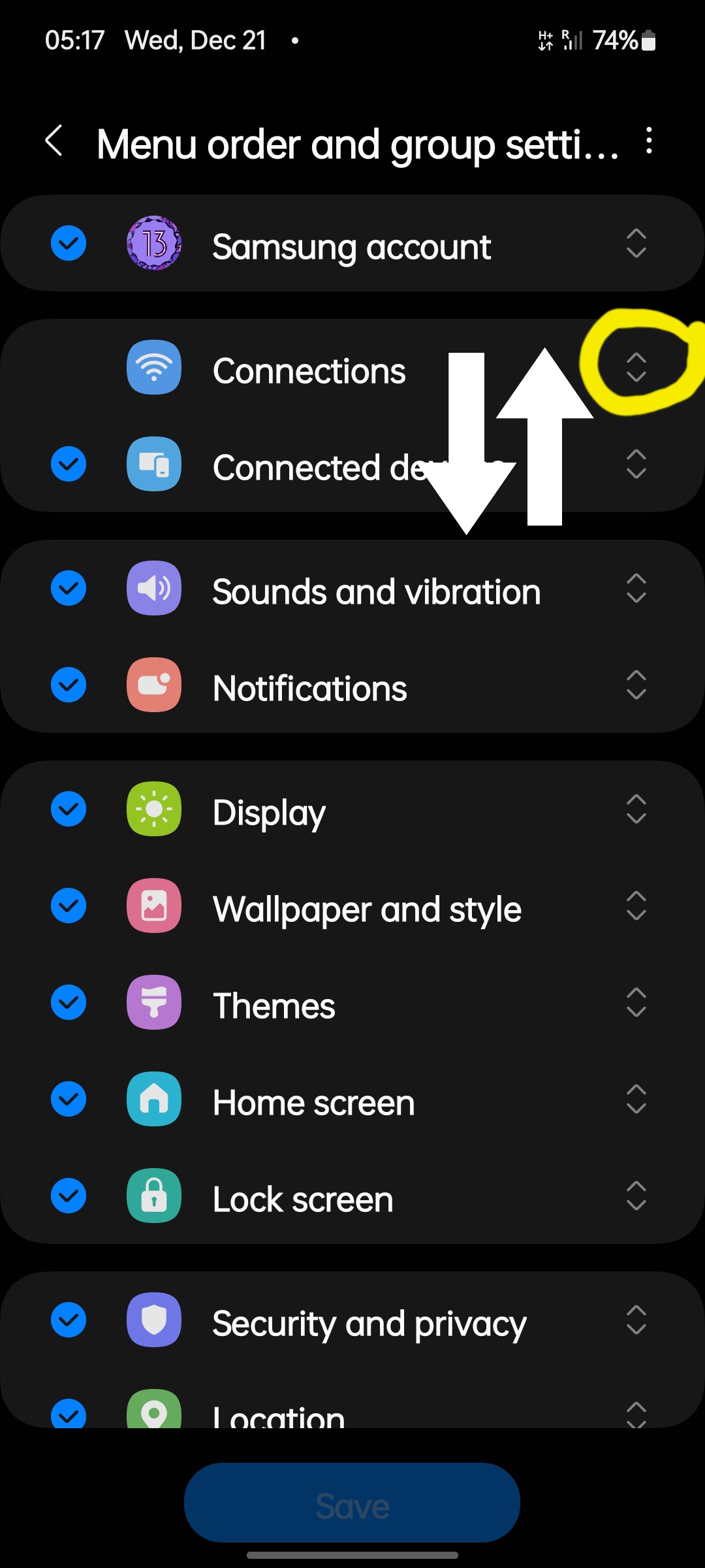 One UI 5 Tips ( Part 3 ) , Reorder Your Settings M... - Samsung Members