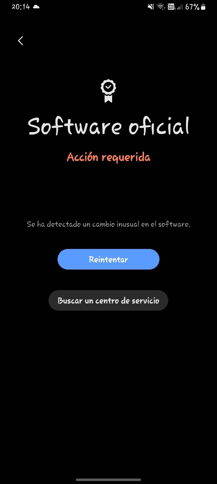 Samsung A03 error de verificación del sistema - Samsung Members