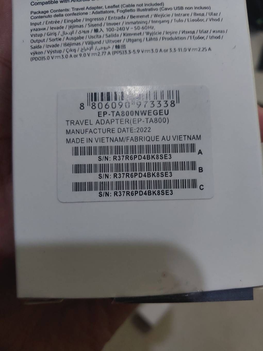 Solved: Serial Number beda apakah palsu? - Samsung Members