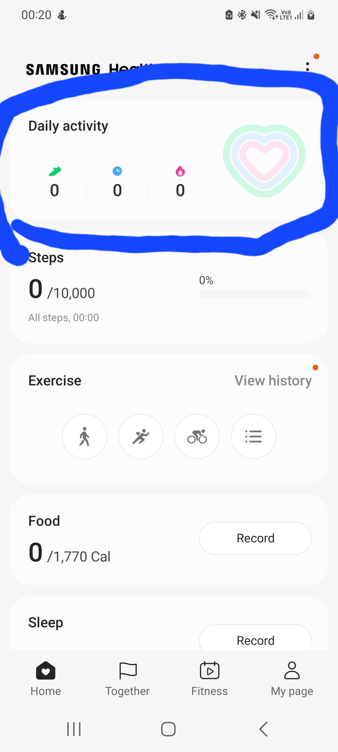 Daily activity widget for Android - Samsung Members