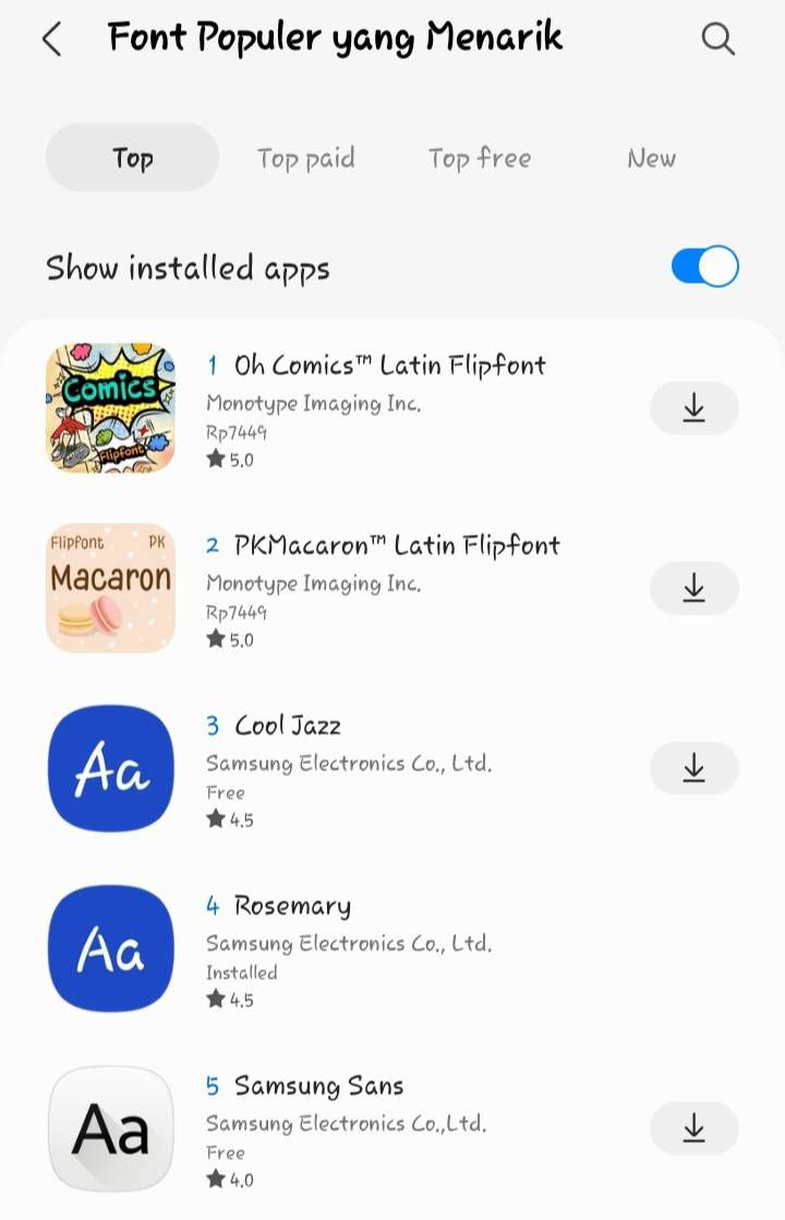 Solved: 5 Font Menarik Pilihan Galaxy Store - Samsung Members