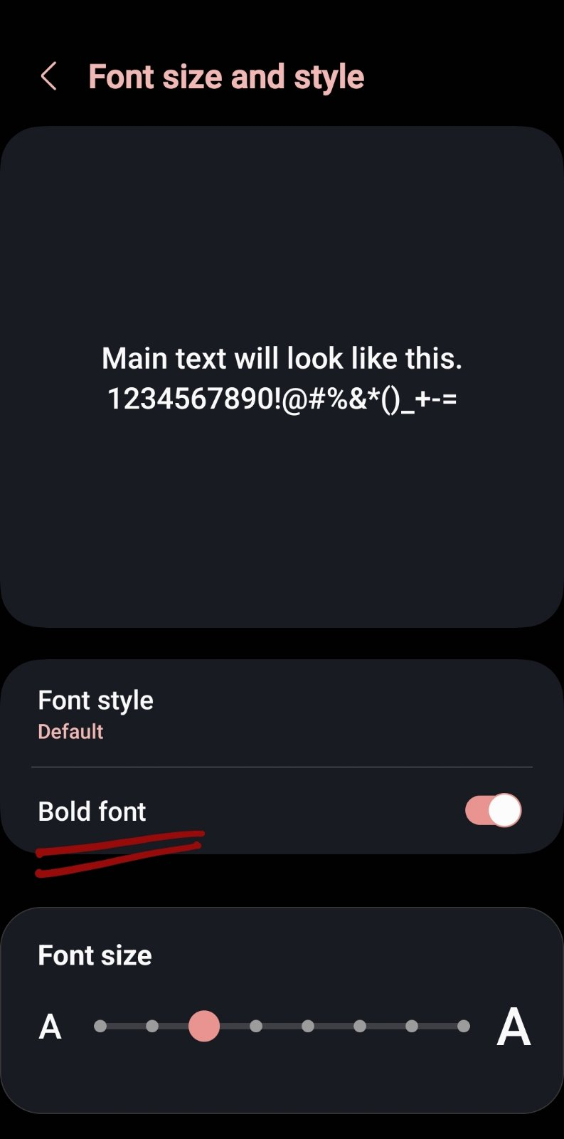 bold font - Samsung Members