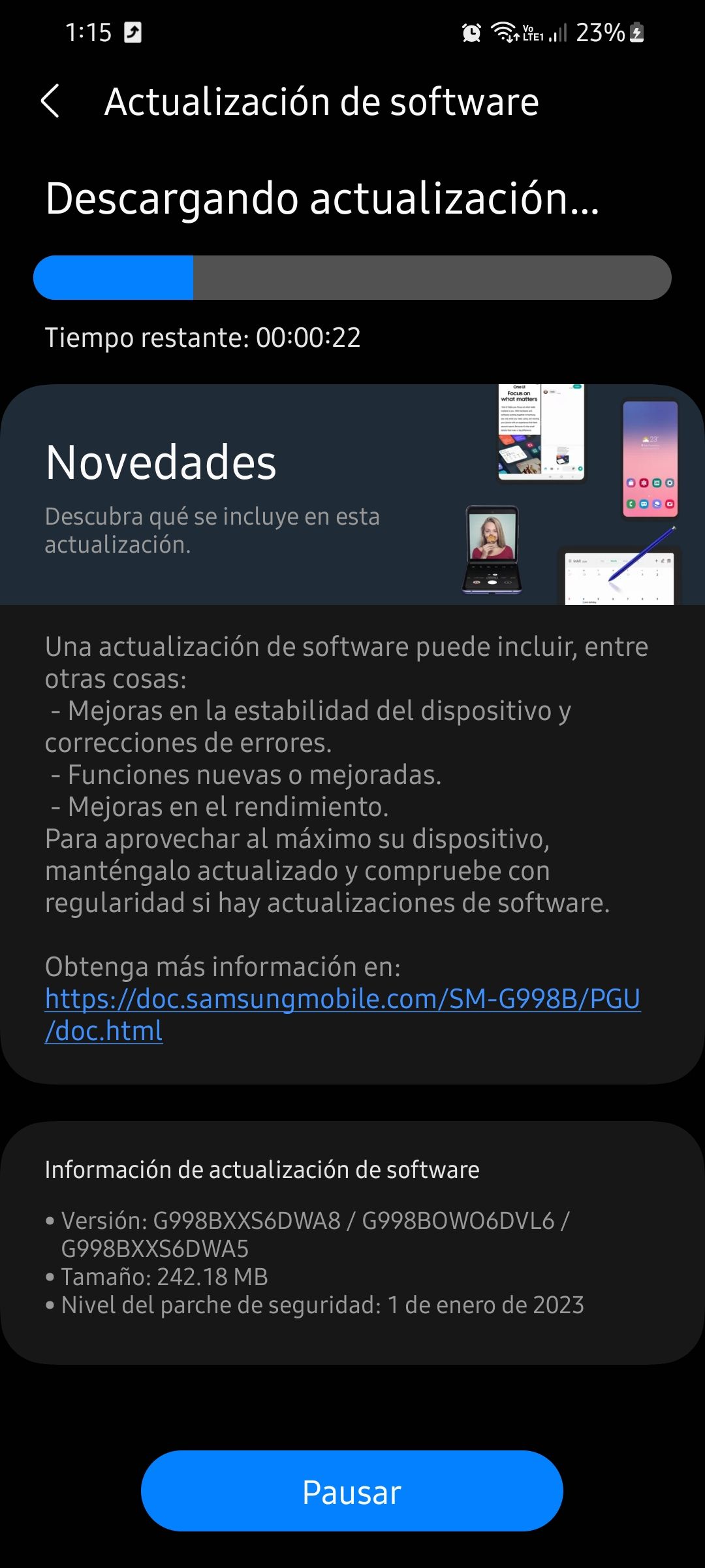 PARCHE DE SEGURIDAD ENERO 2023 | S21 ULTRA | SM-G9... - Samsung Members