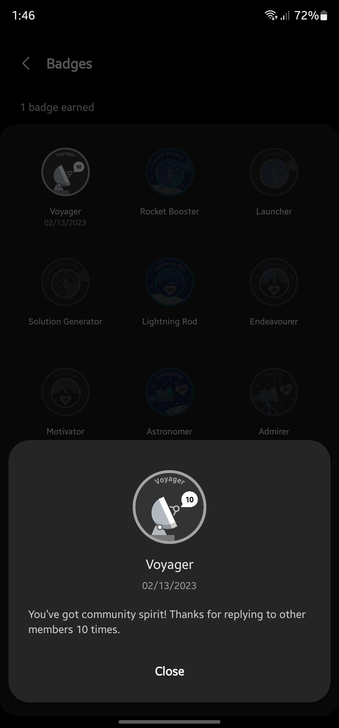 First Badge! - Samsung Members