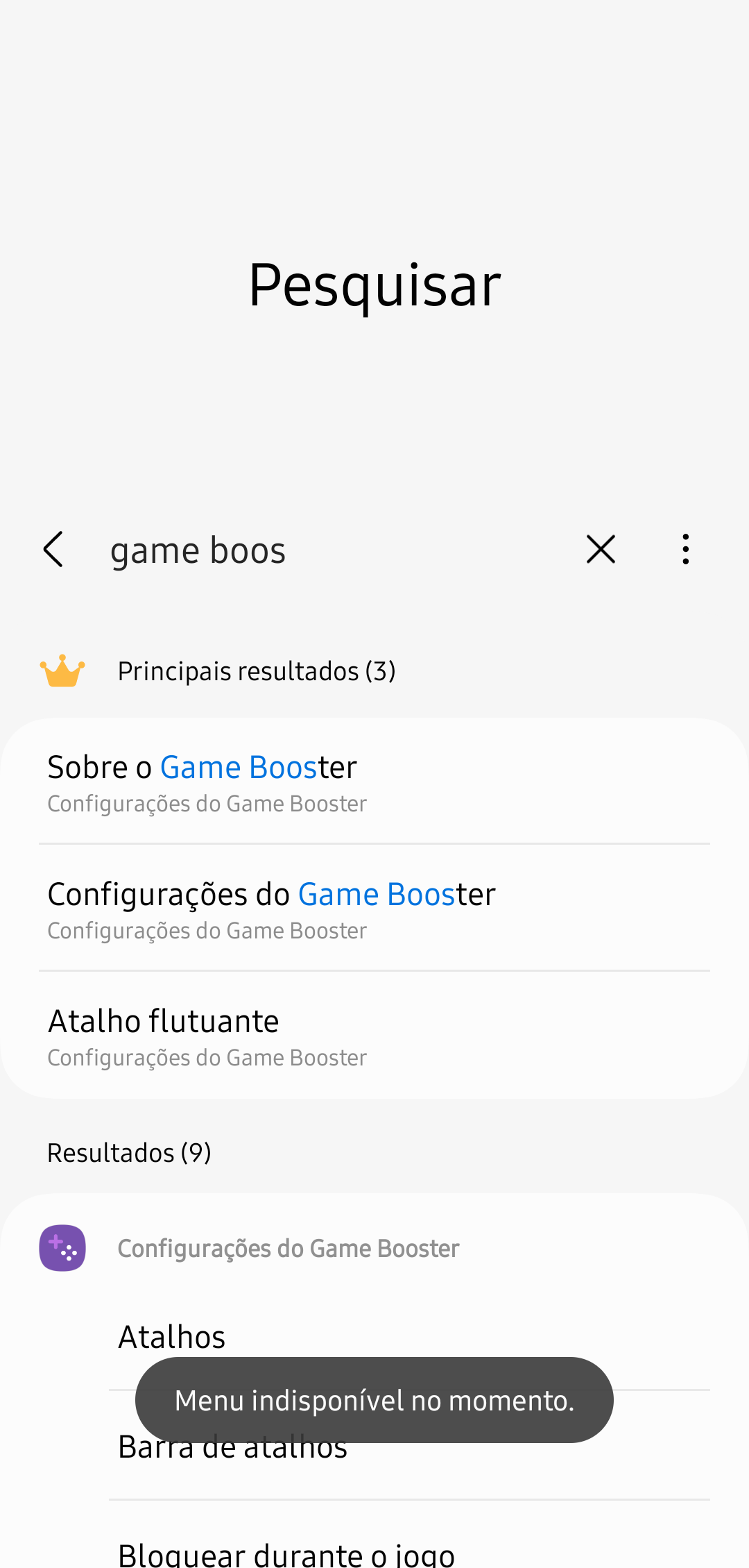 Solucionado: Configuração do Game Booster - Samsung Members