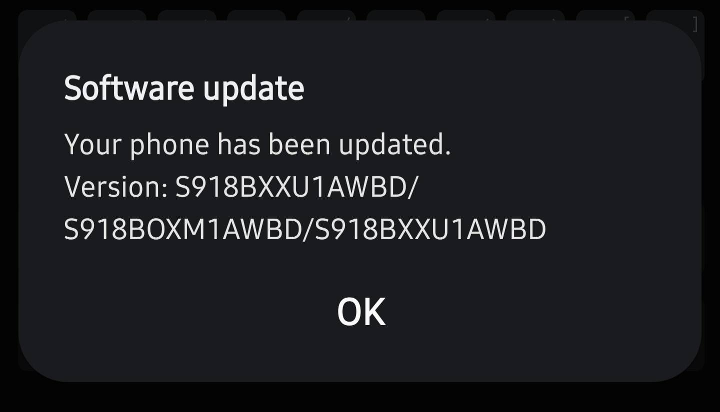 S23 Ultra 1st firmware update - Samsung Members