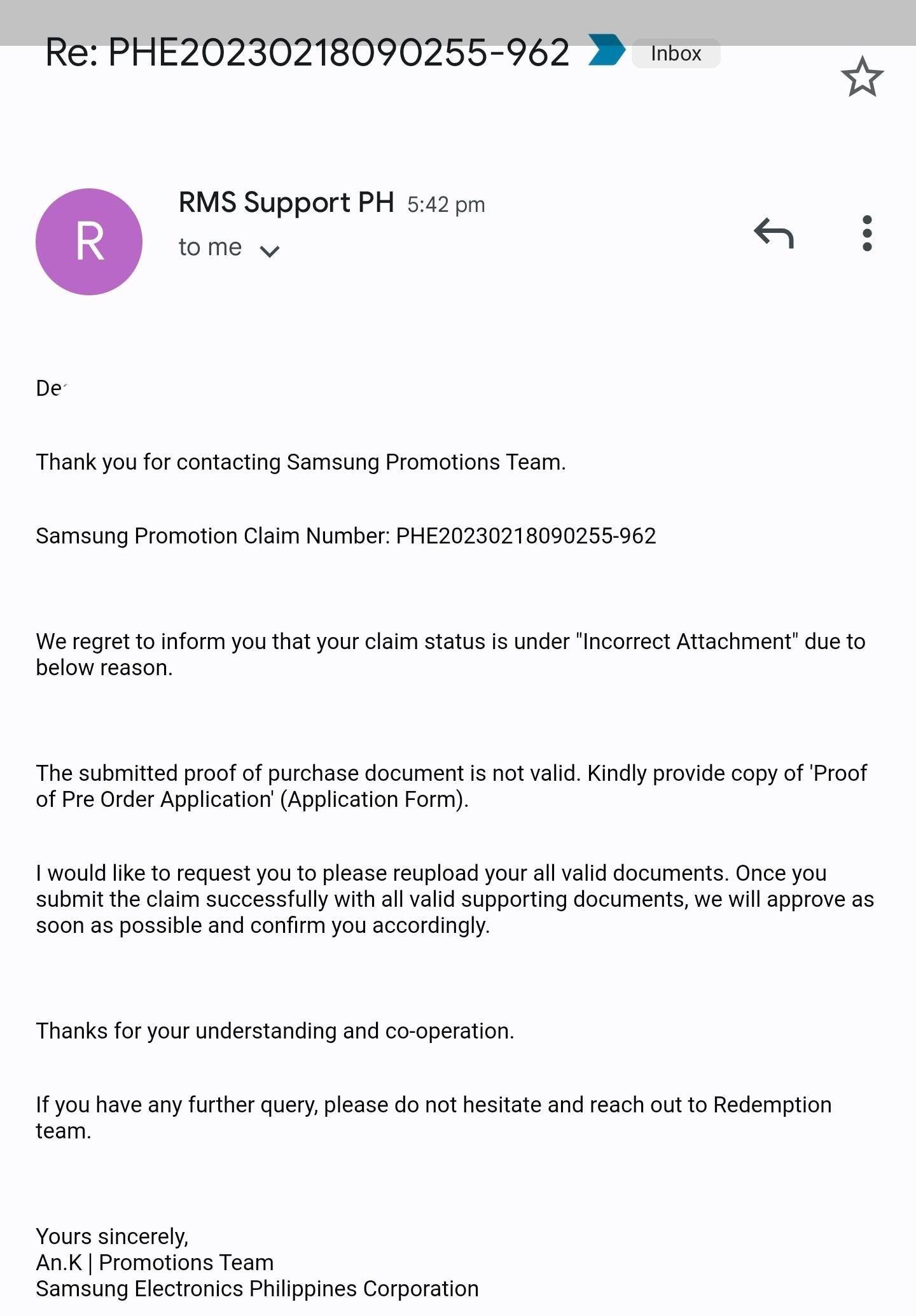 Cannot Claim Pre Order E-voucher - Samsung Members