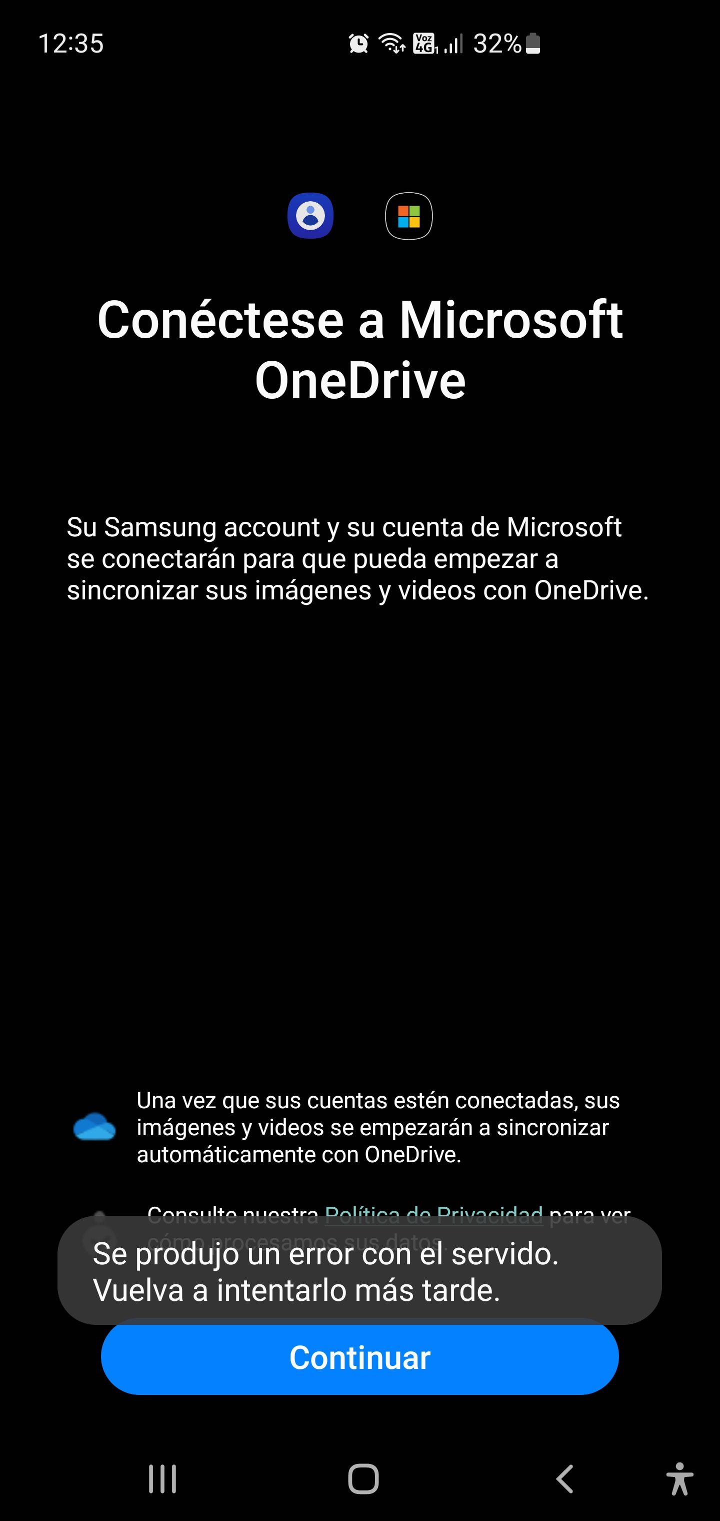 Problemas al sincronizar Galleria con Onedrive - Samsung Members