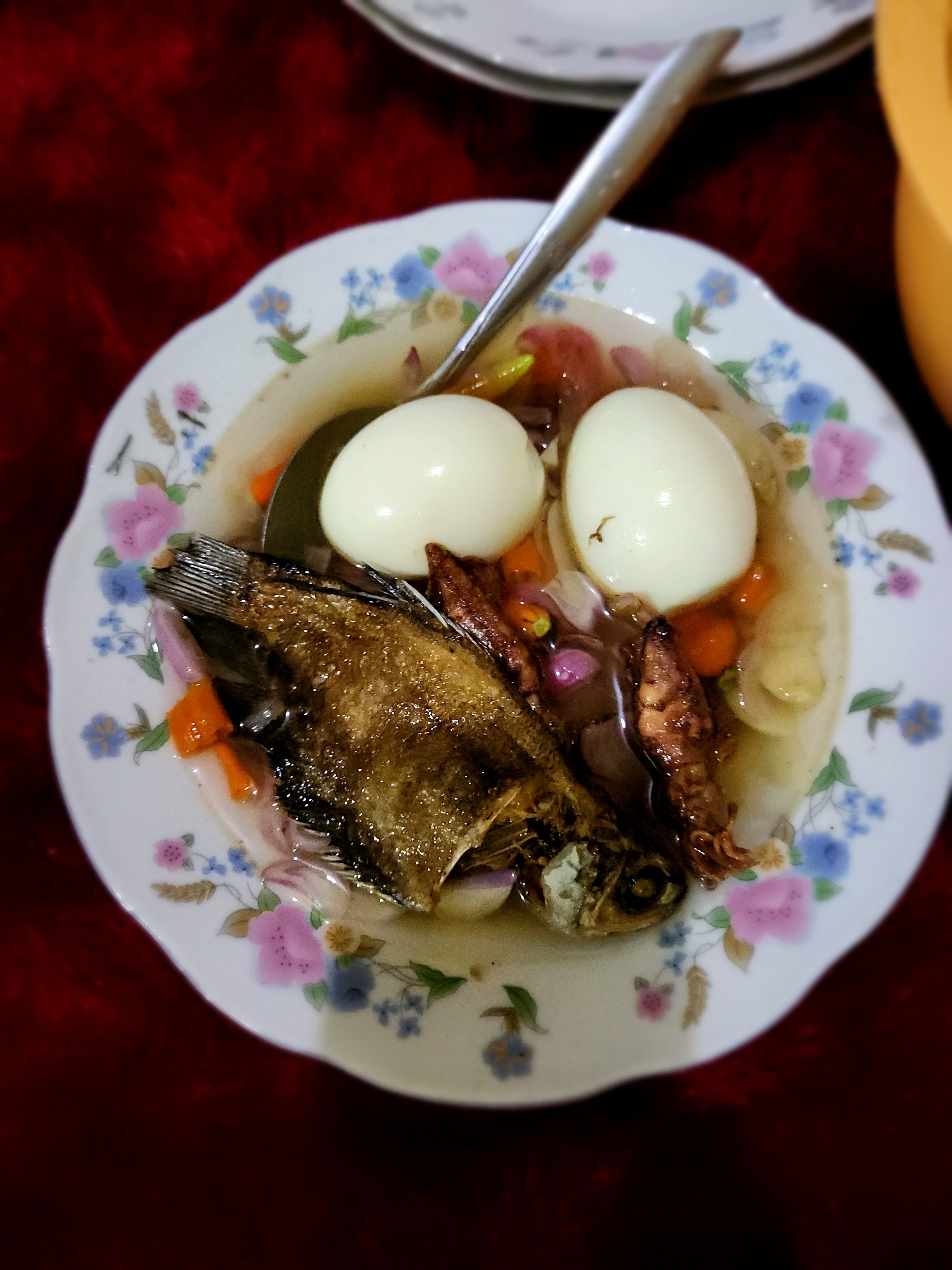 Menu saur khas kampung banjar telor rebus ikan sep... - Samsung Members