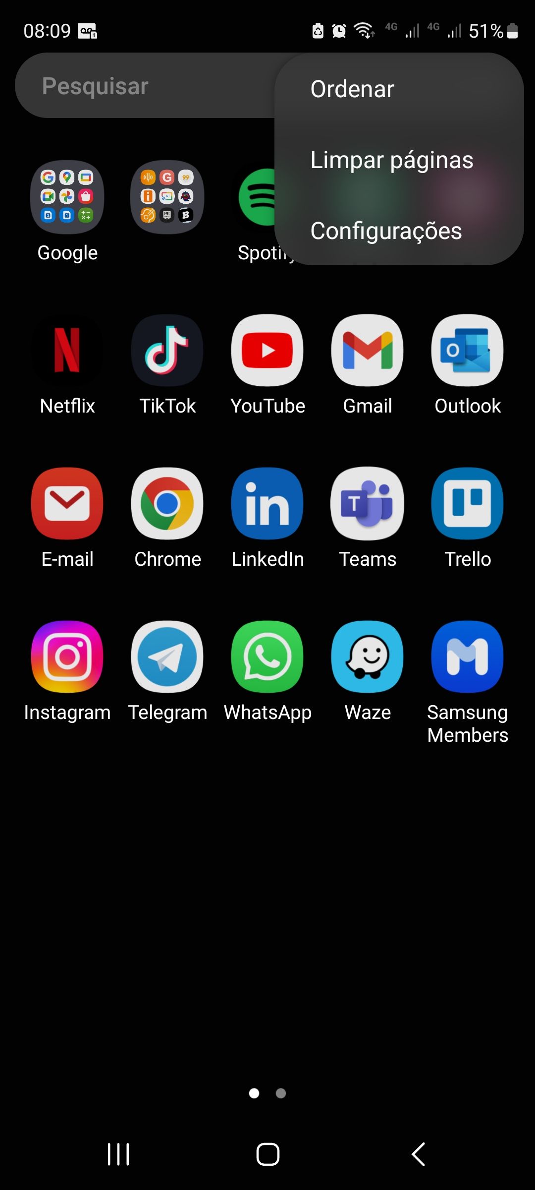 Ícones da tela inicial - Samsung Members