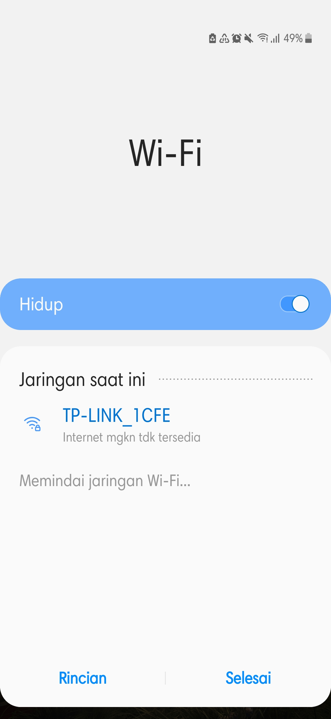 Sinyal wifi tidak tersedia internet. sedangkan klw... - Samsung Members