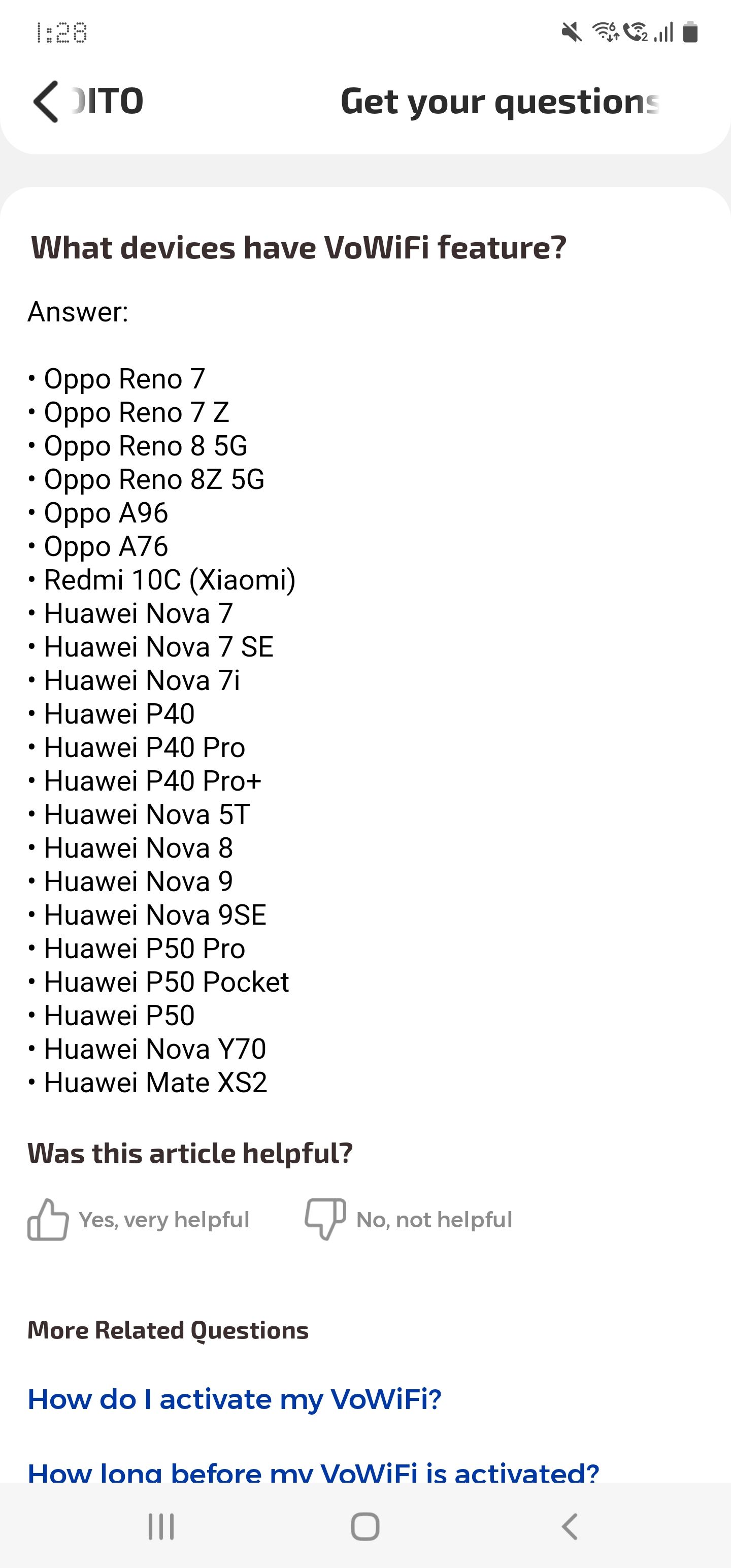 Galaxy A54 Support for WIFI Calling on Dito Teleco... - Samsung Members