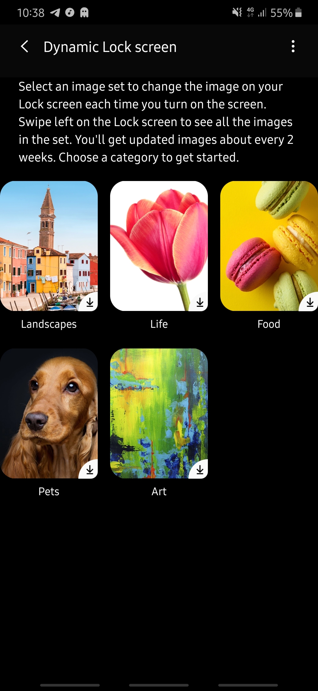 Custom walpaper pada Dynamic Lock Screen - Samsung Members