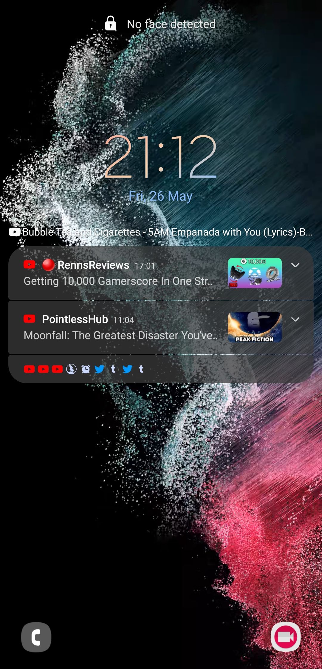 Minimised Music Lock Screen Widget - Samsung Members
