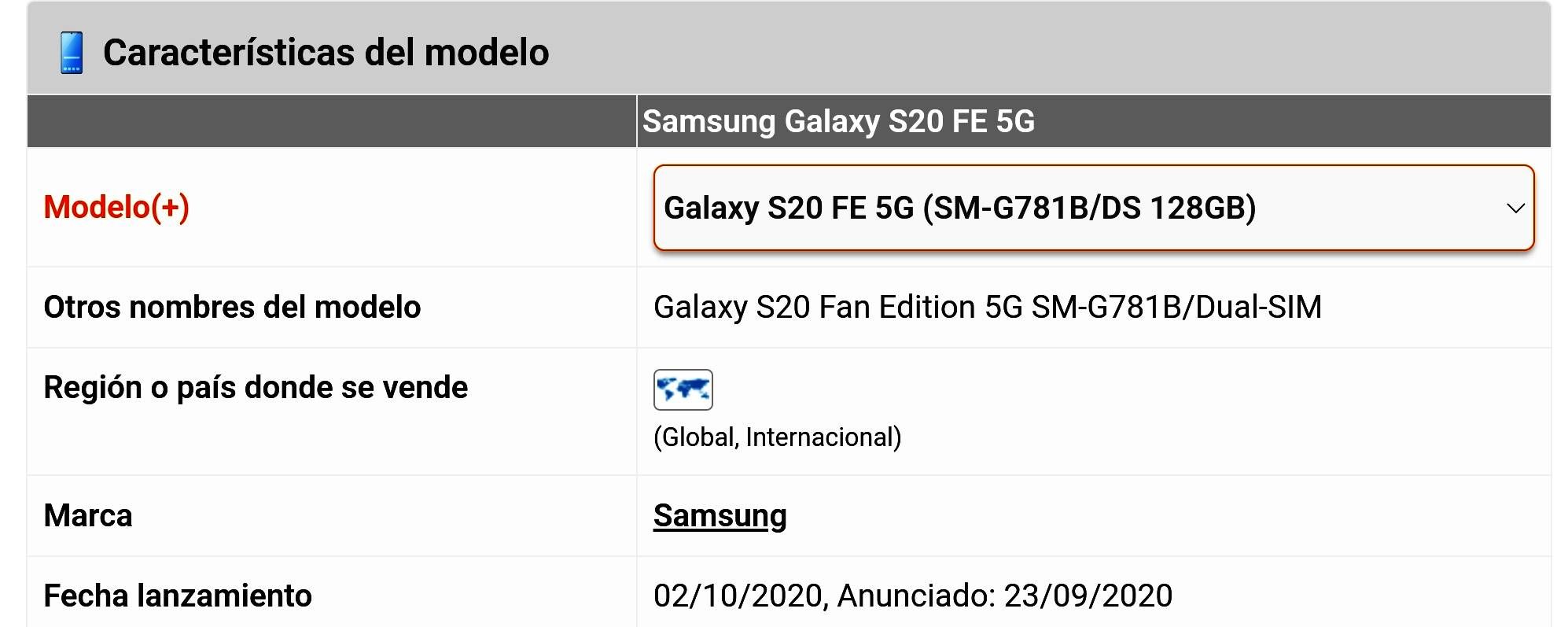 Actualización S20 FE 5G (SM- G781B) Movistar - Samsung Members