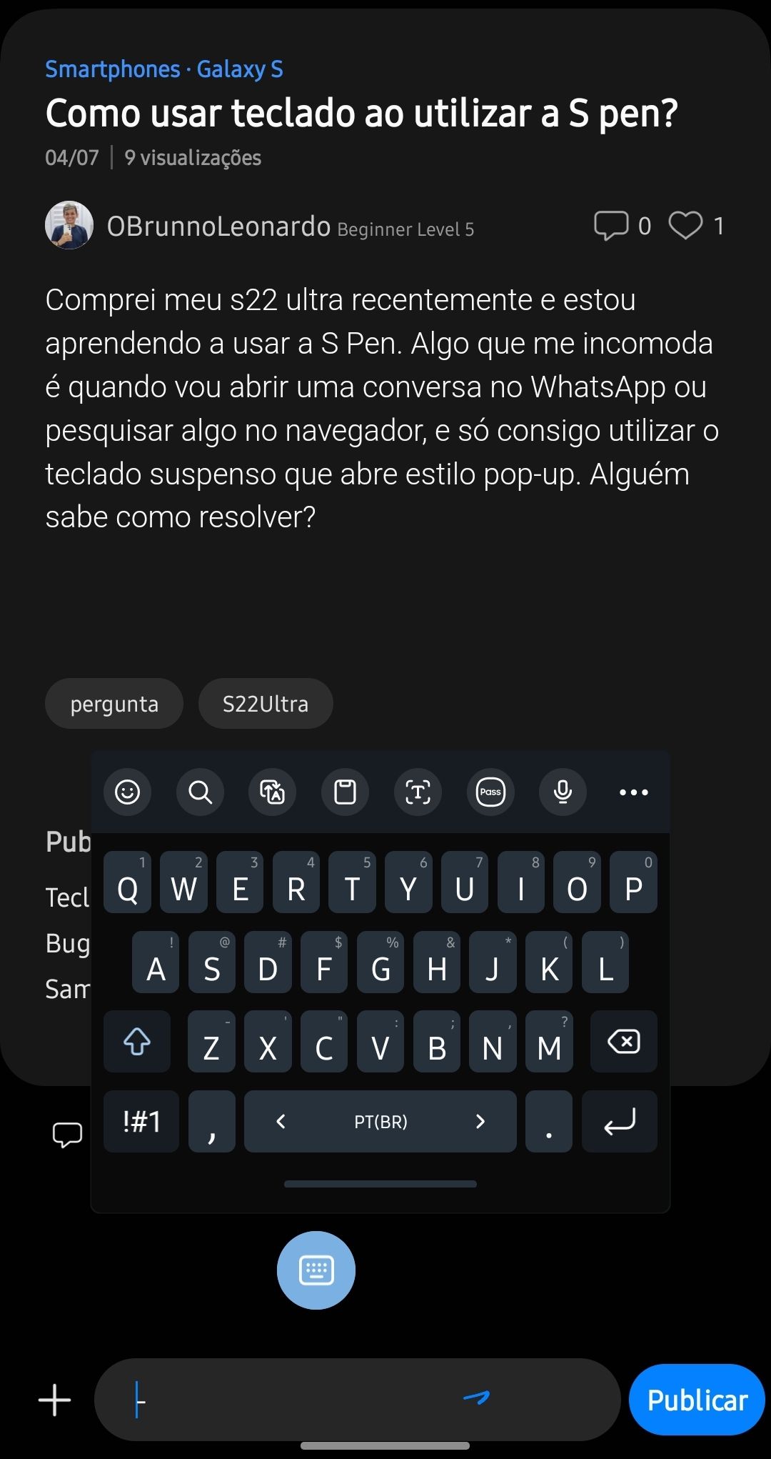 Como usar teclado ao utilizar a S pen? - Samsung Members