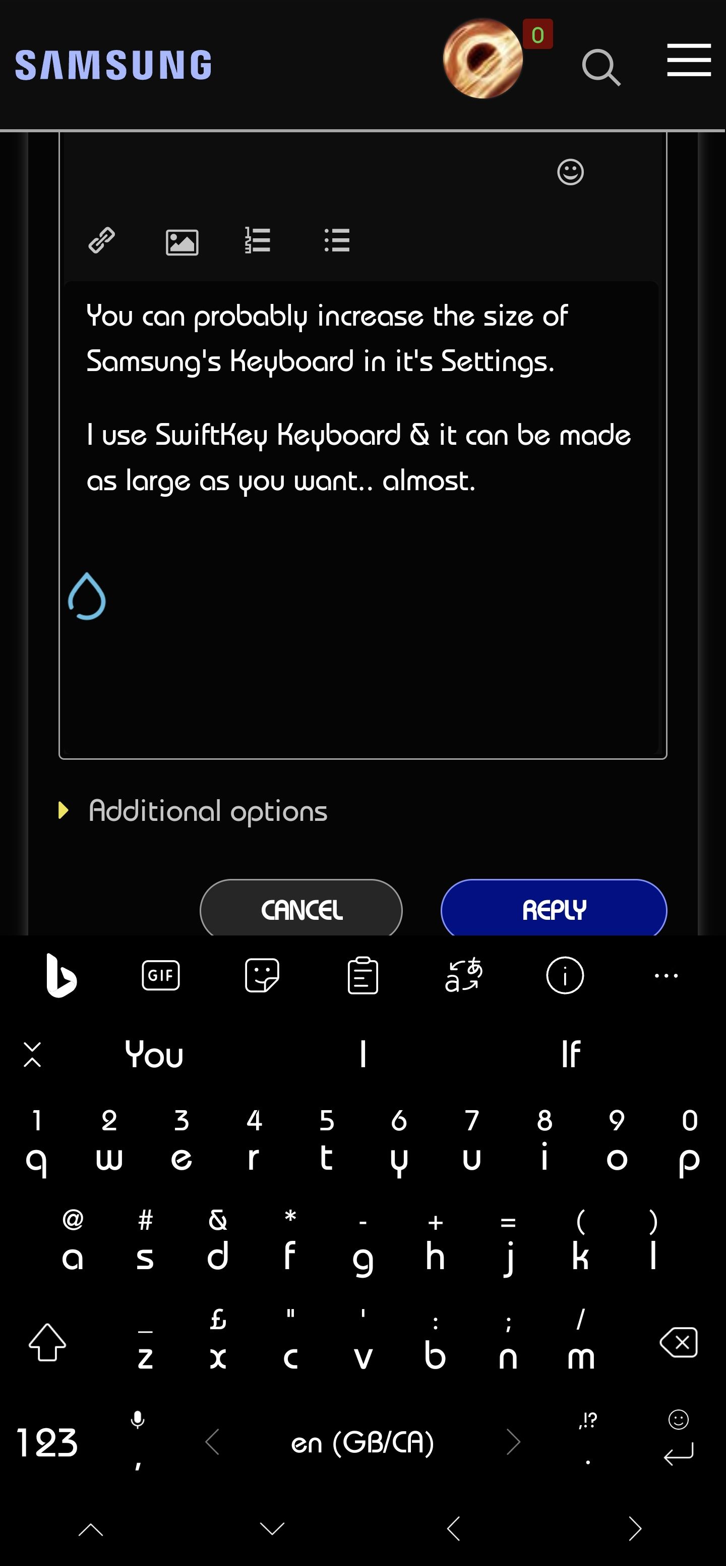 Can anyone tell me how to get a large simple keybo... - Samsung Members