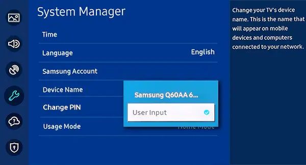 Change your TV Device Name - Samsung Members