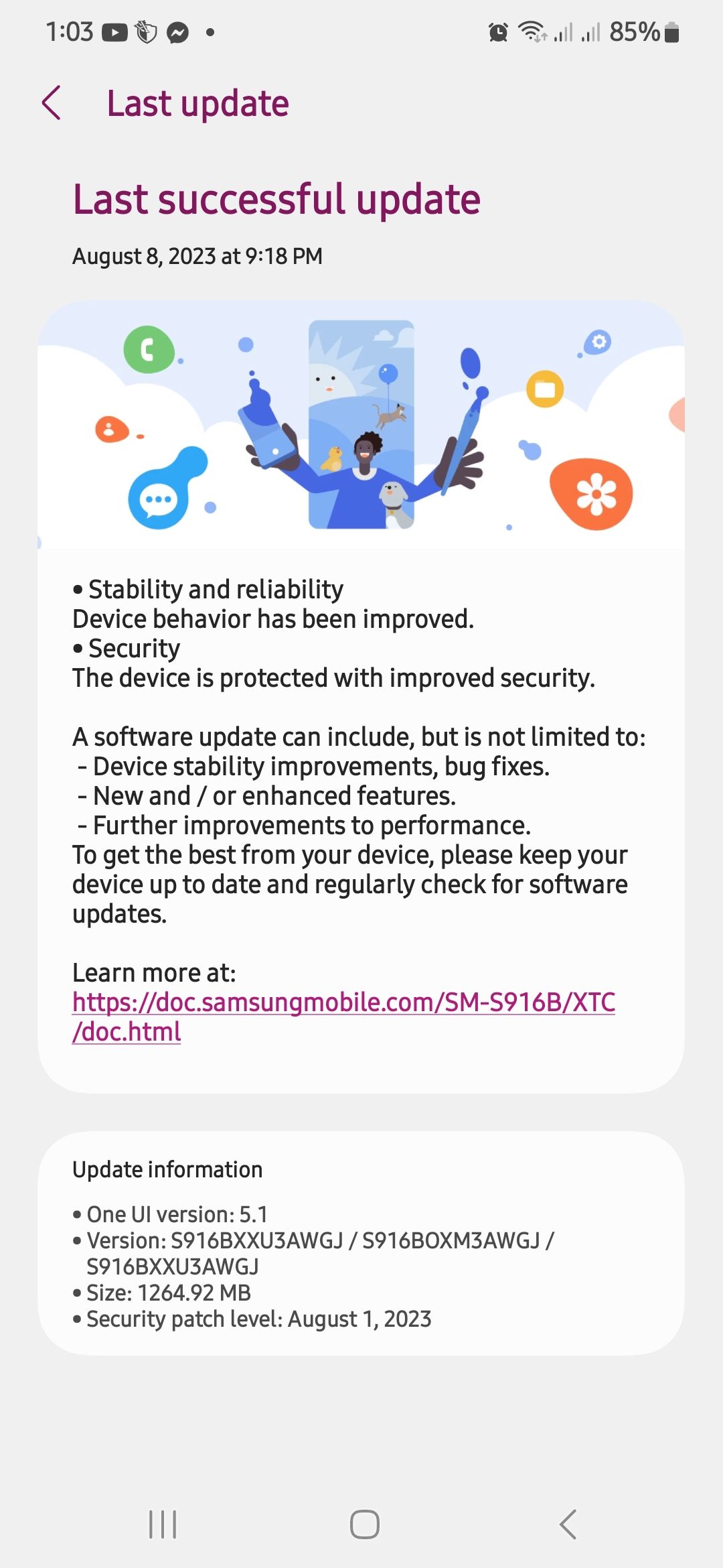 Solved: August Software Update for S23+ - Samsung Members