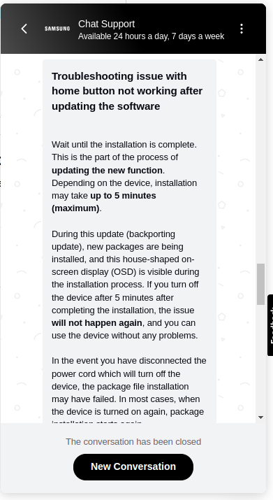 Solved: Latest update error, home screen not accessible //... - Samsung ...