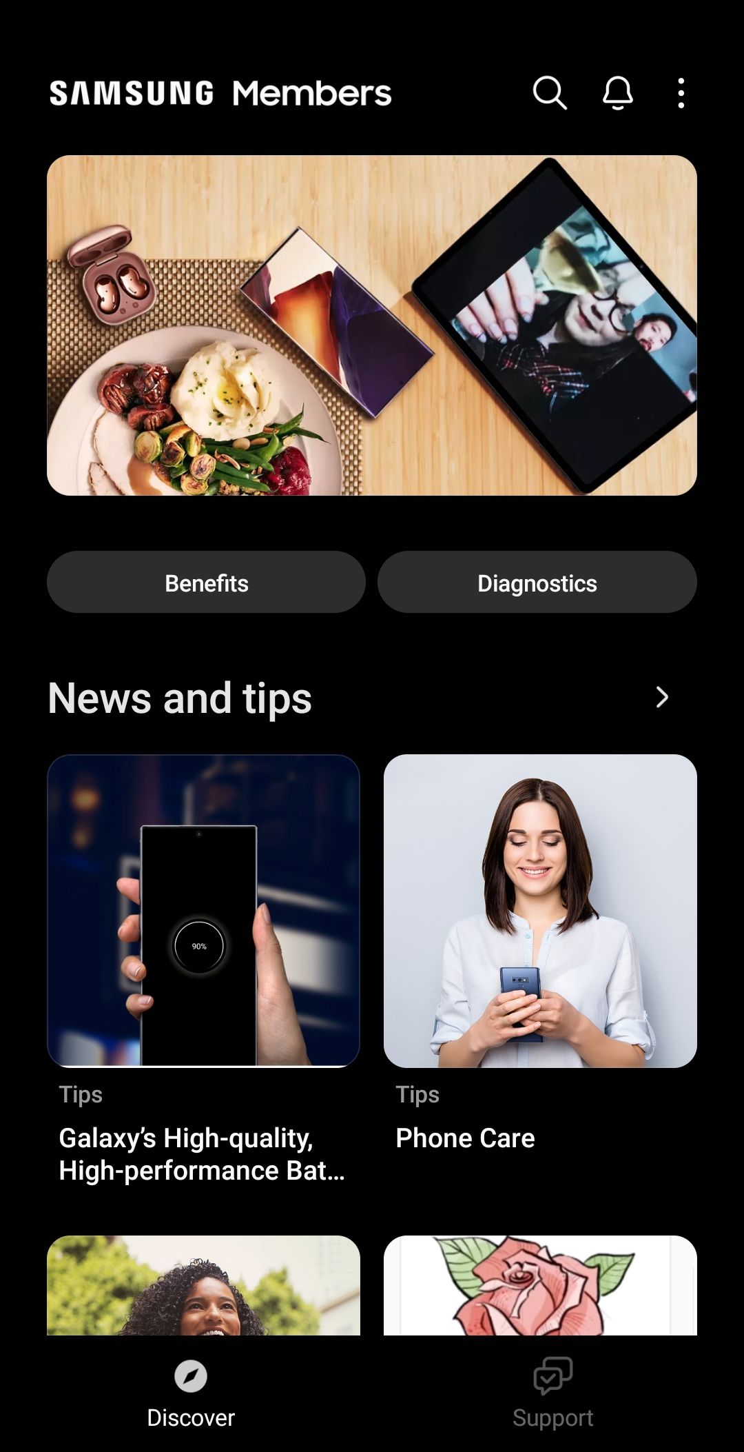 Features missing on Members App - Samsung Members