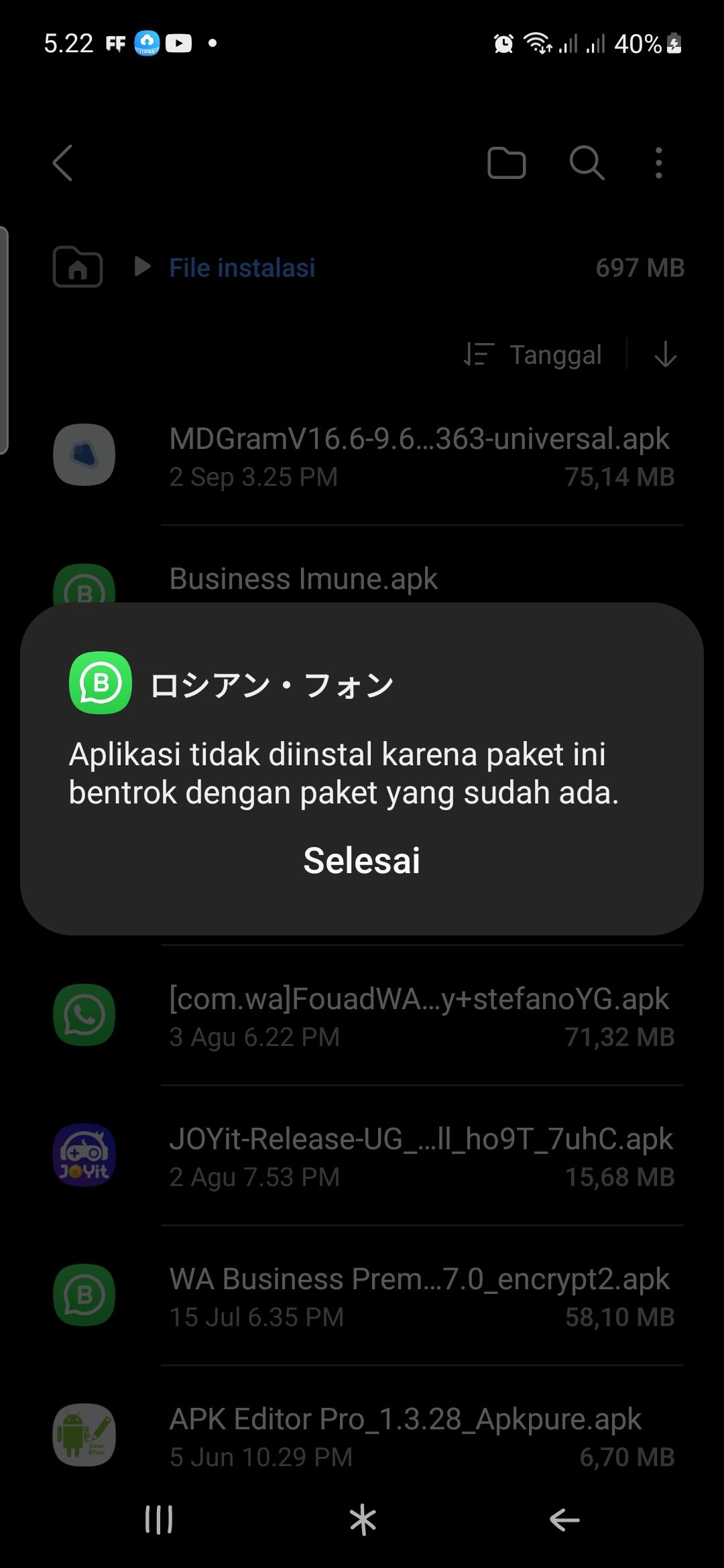 Tidak Bisa Install Apk Karena Paket Bentrok Samsung Members