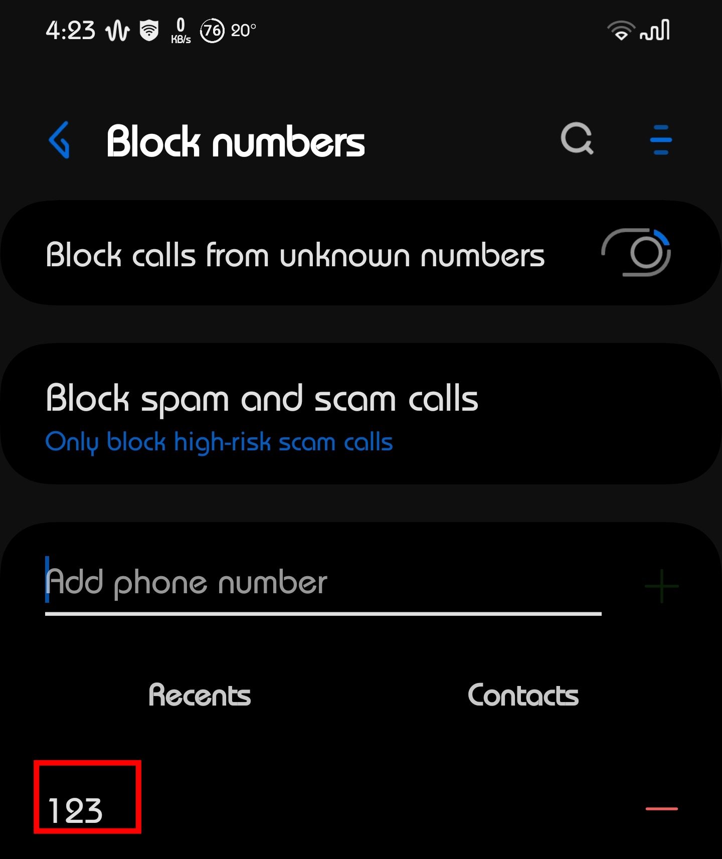 Blocking phone numbers by ,area code ,only ,instae... - Samsung Members