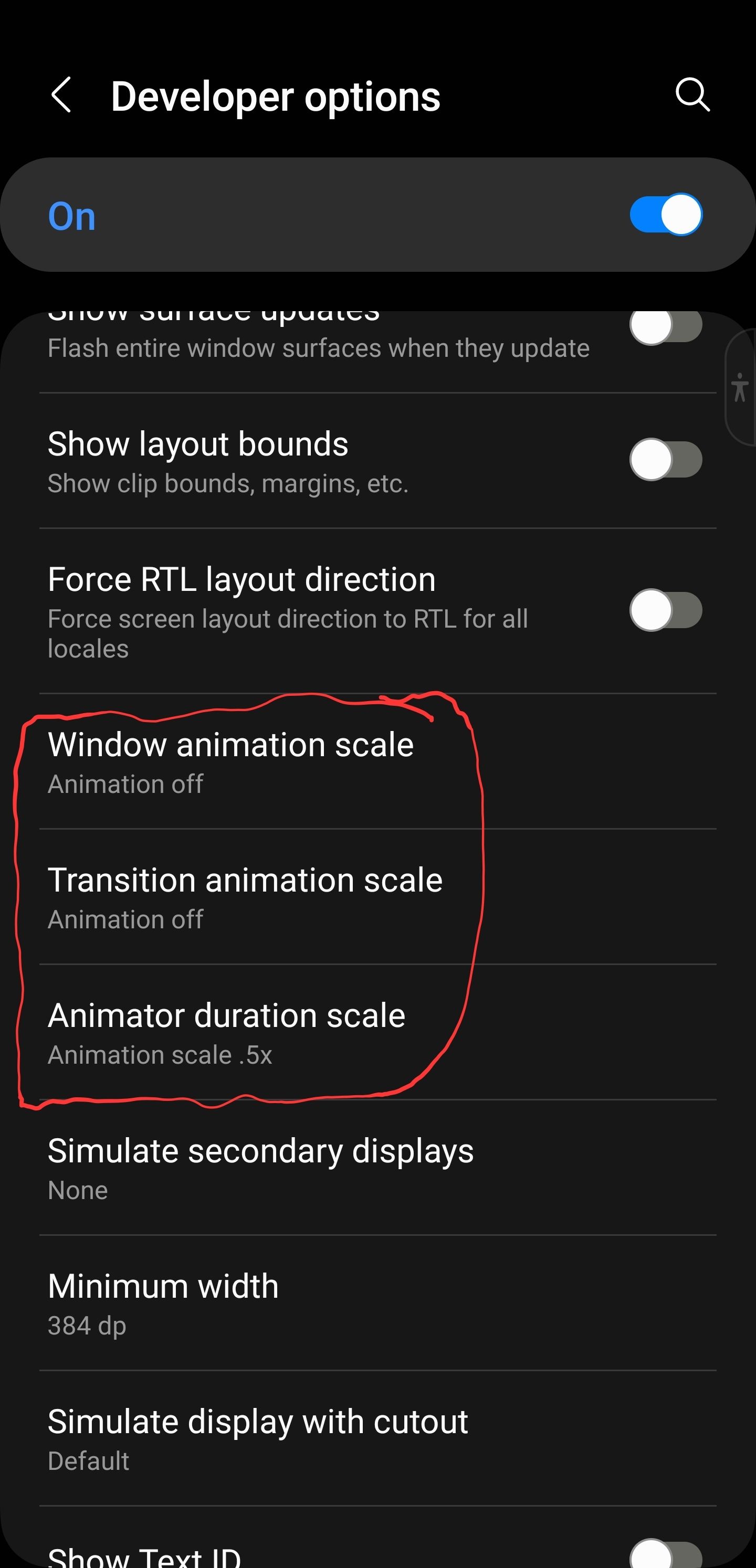 Developer Optons - Changing the 3 animation settin... - Samsung Members
