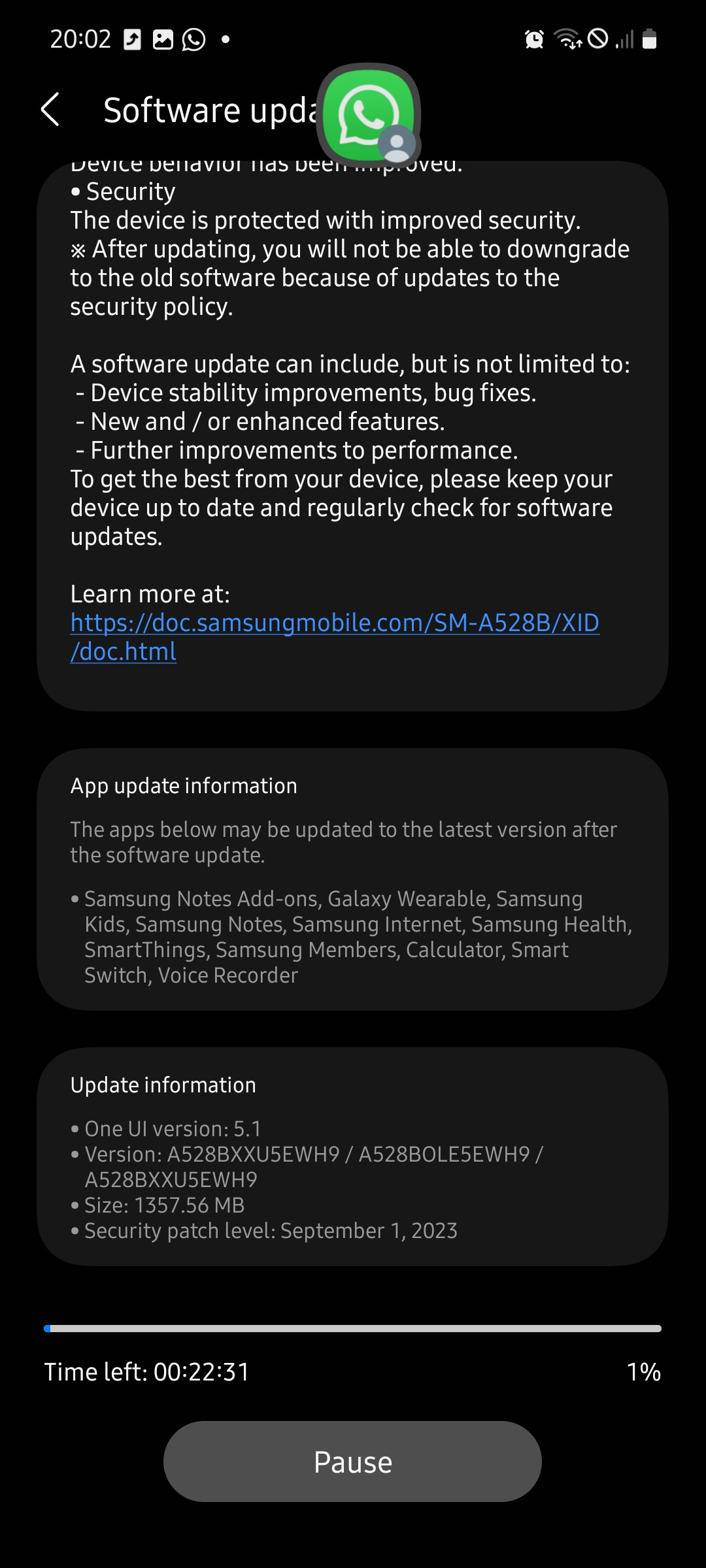 A22 4G update patch - Samsung Members