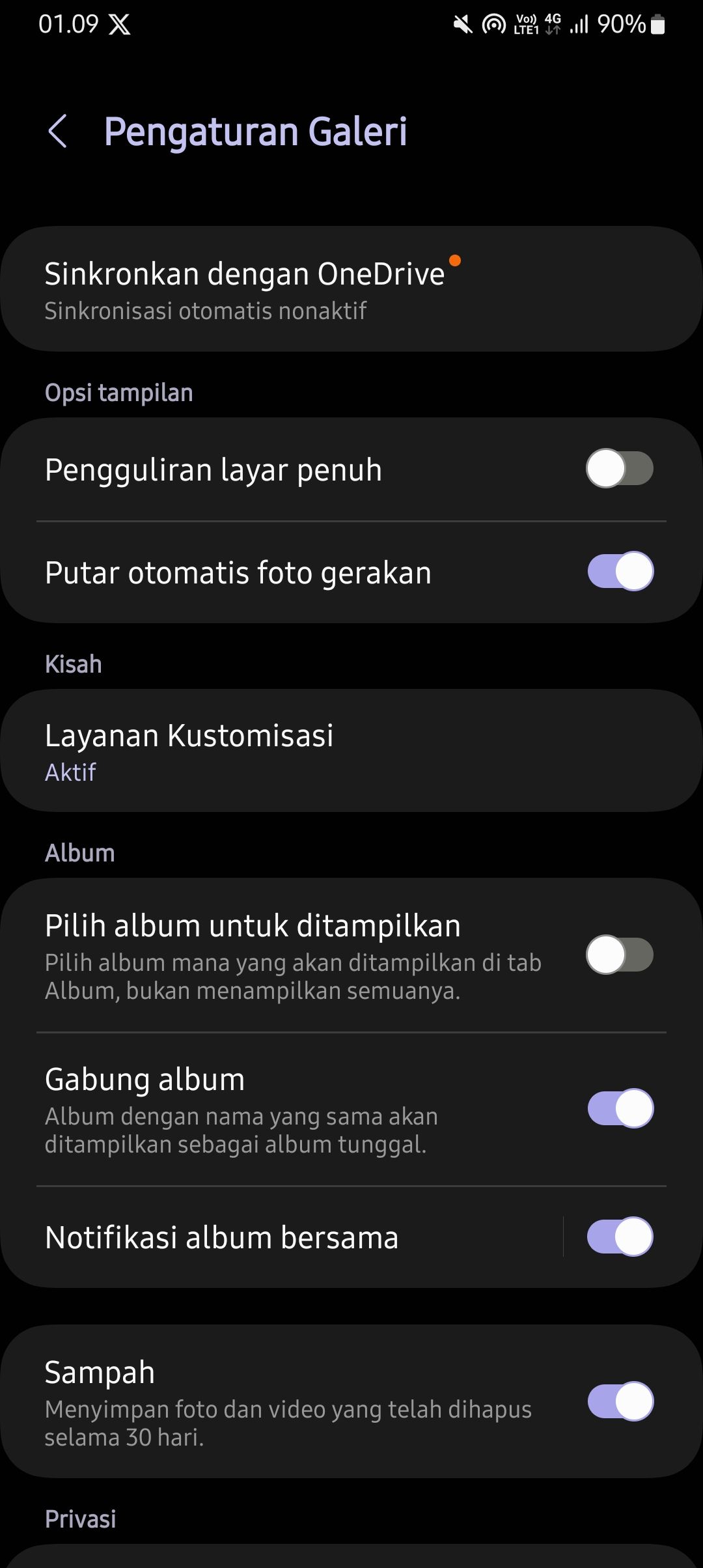 Album tidak muncul di galeri - Samsung Members