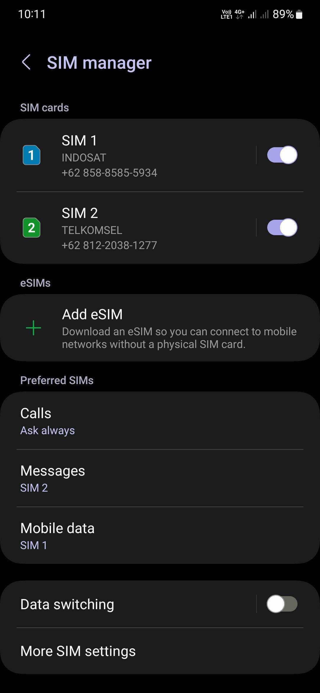 A54 apakah support Esim? - Samsung Members