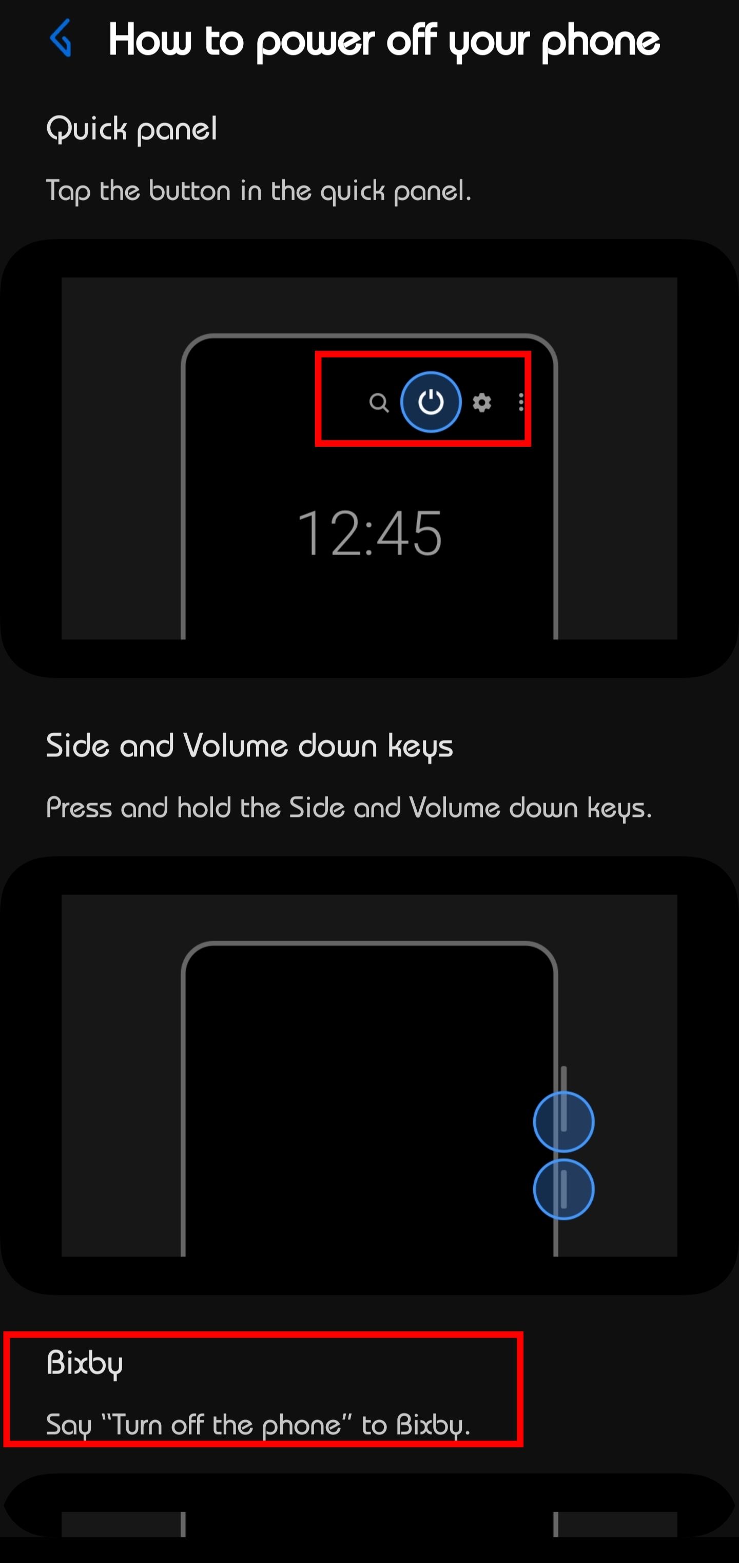 Power off phone - Samsung Members