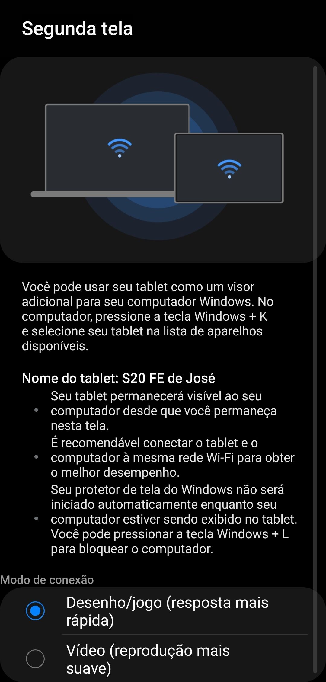 Tem como usar o tbs6 como segunda tela ainda? - Samsung Members