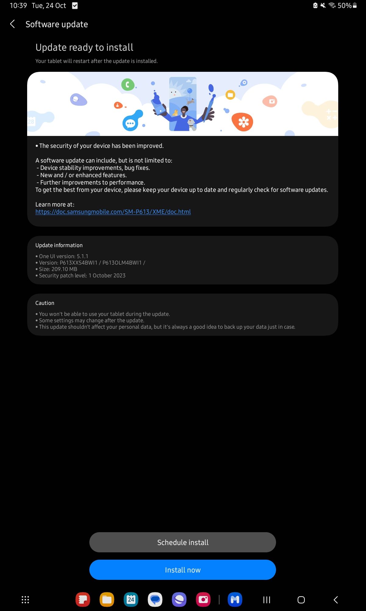 Galaxy Tab S6 Lite receiving October 2023 security... - Samsung Members