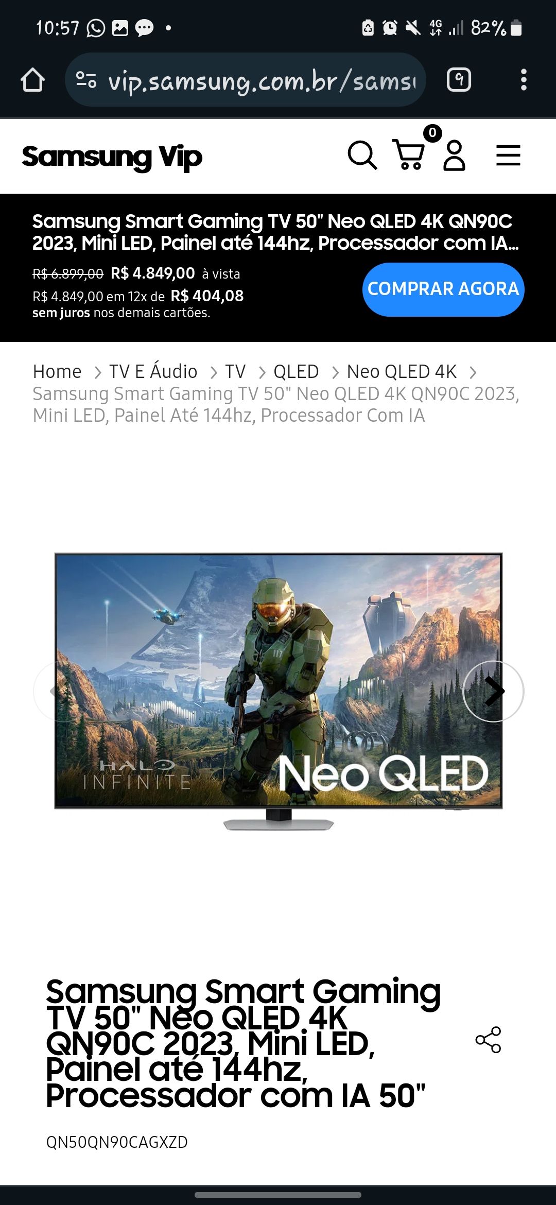 Saber valor dos produtos no Samsung Vip - Samsung Members