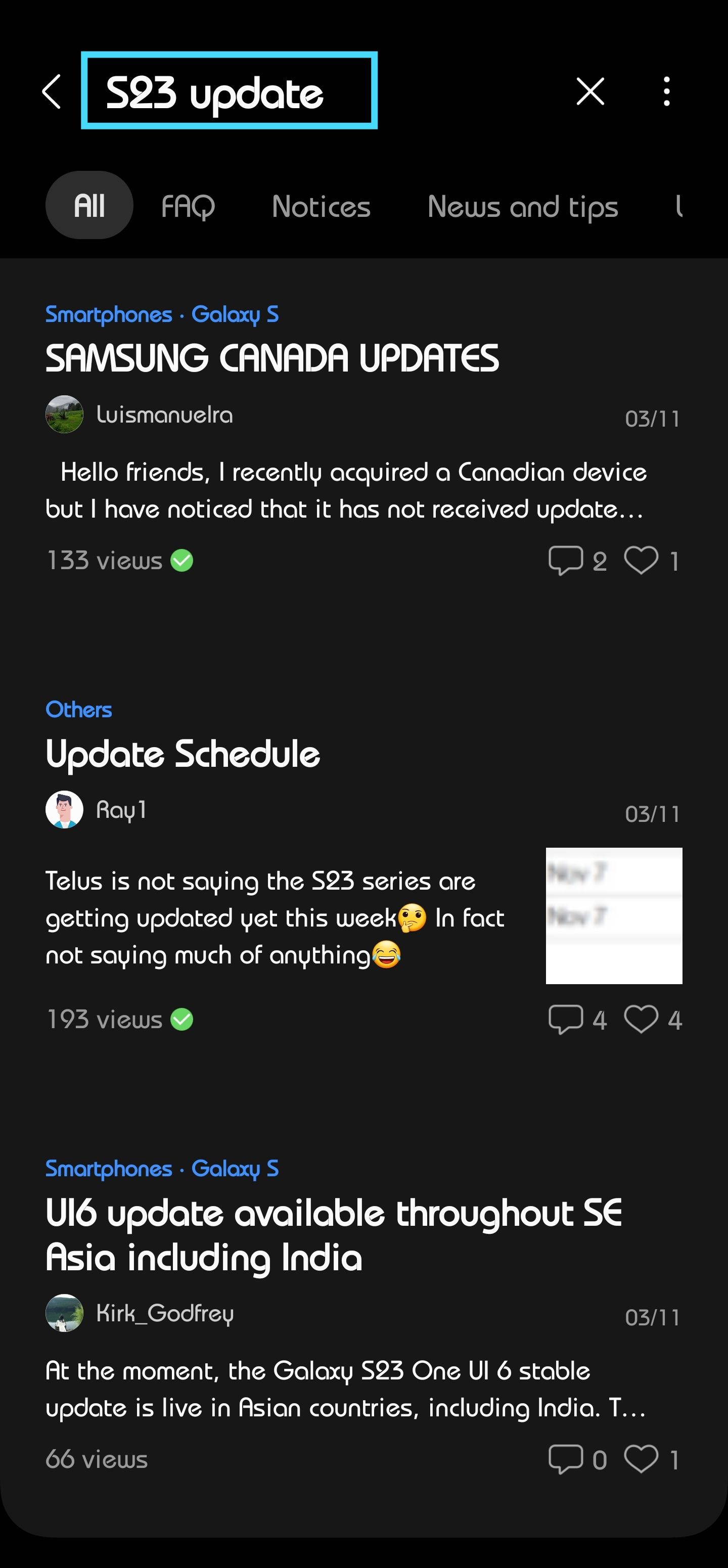 Software Update - Samsung Members