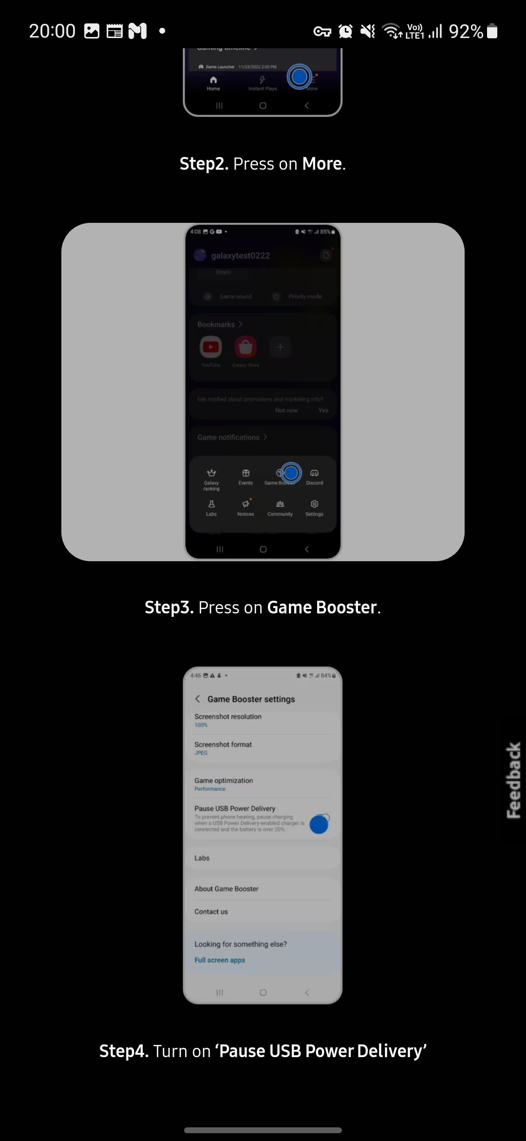 Pause USB Power Delivery - Samsung Members