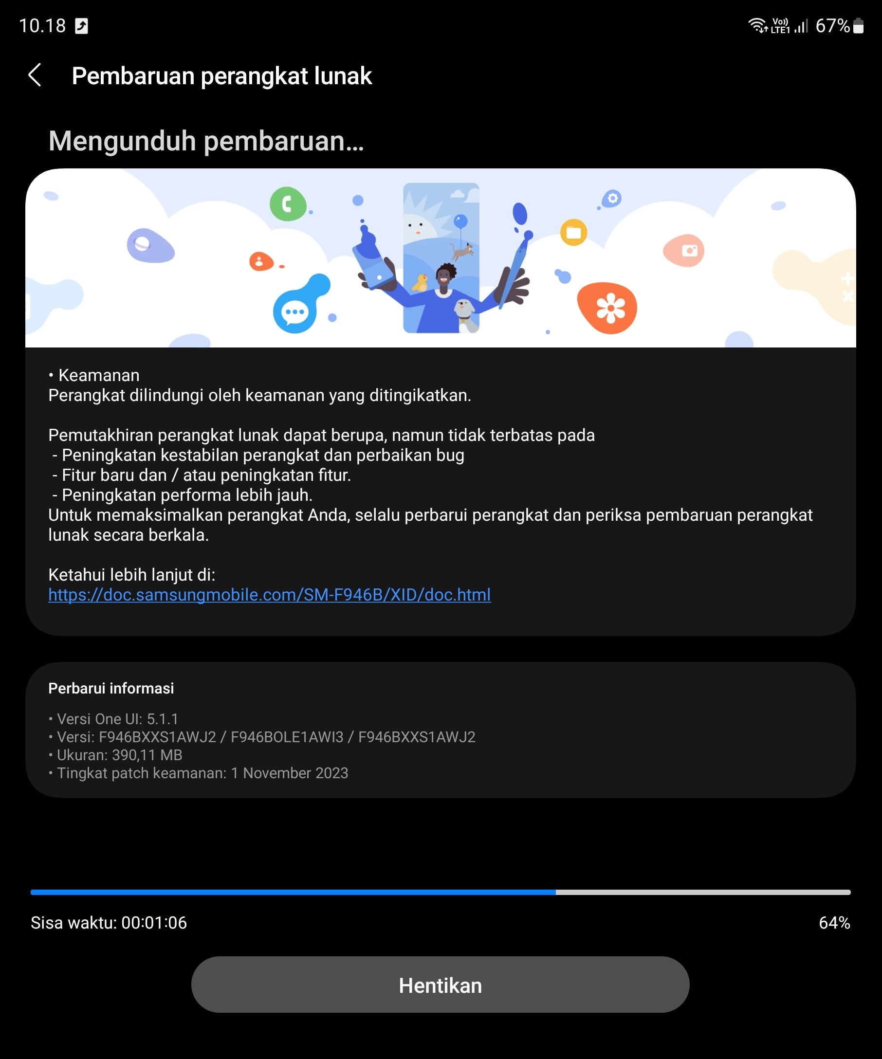 Update Keamanan patch november 2023 - Samsung Members