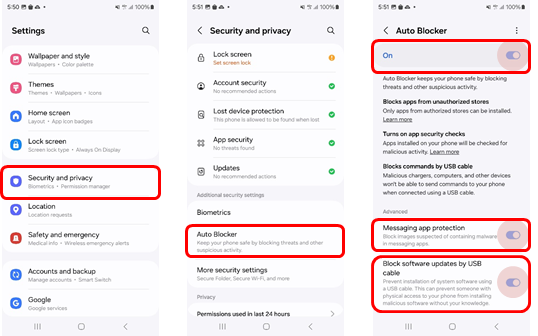 คุณสมบัติ Auto Blocker คืออะไร - Samsung Members