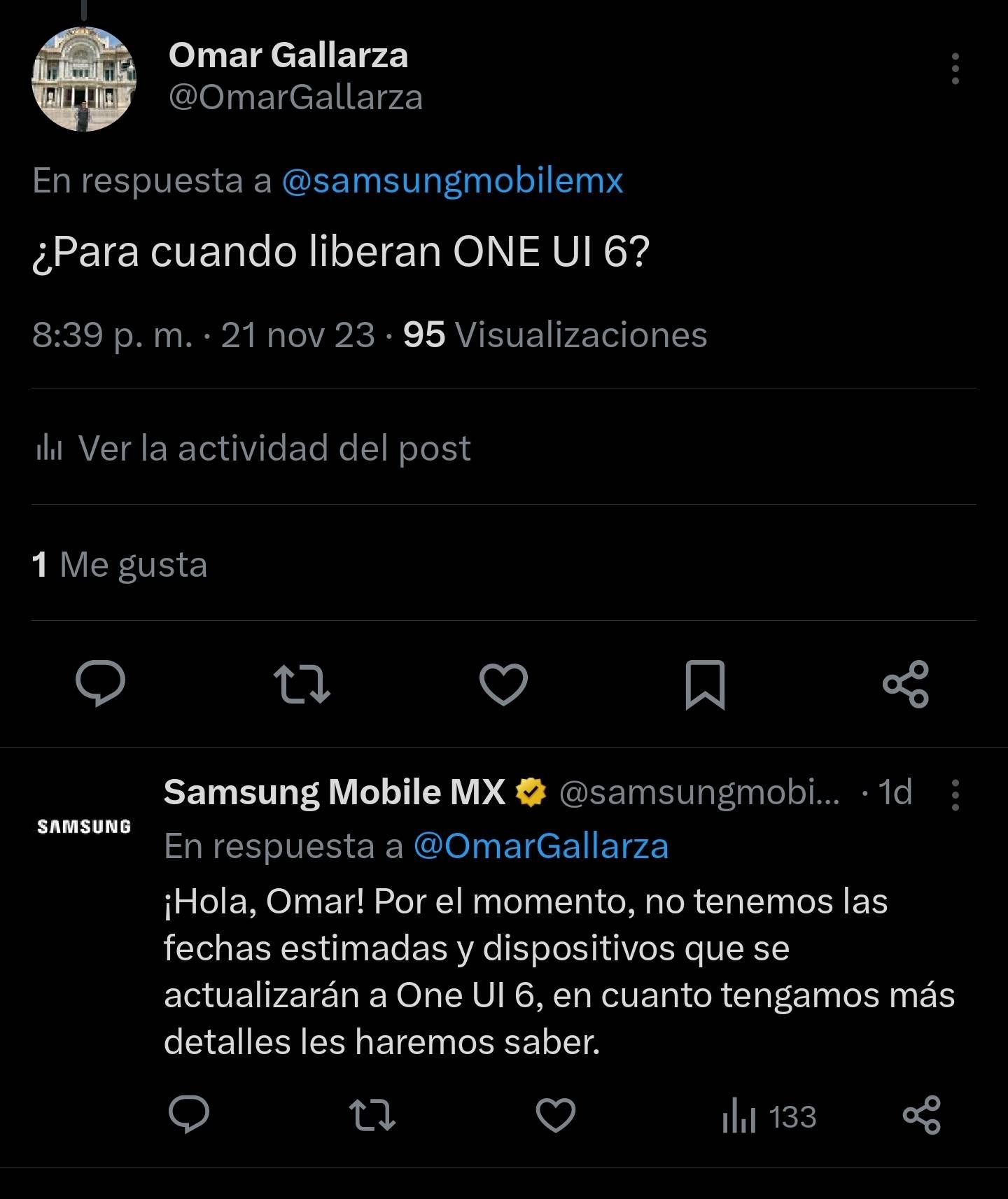 Actualizacion One UI6 - Samsung Members