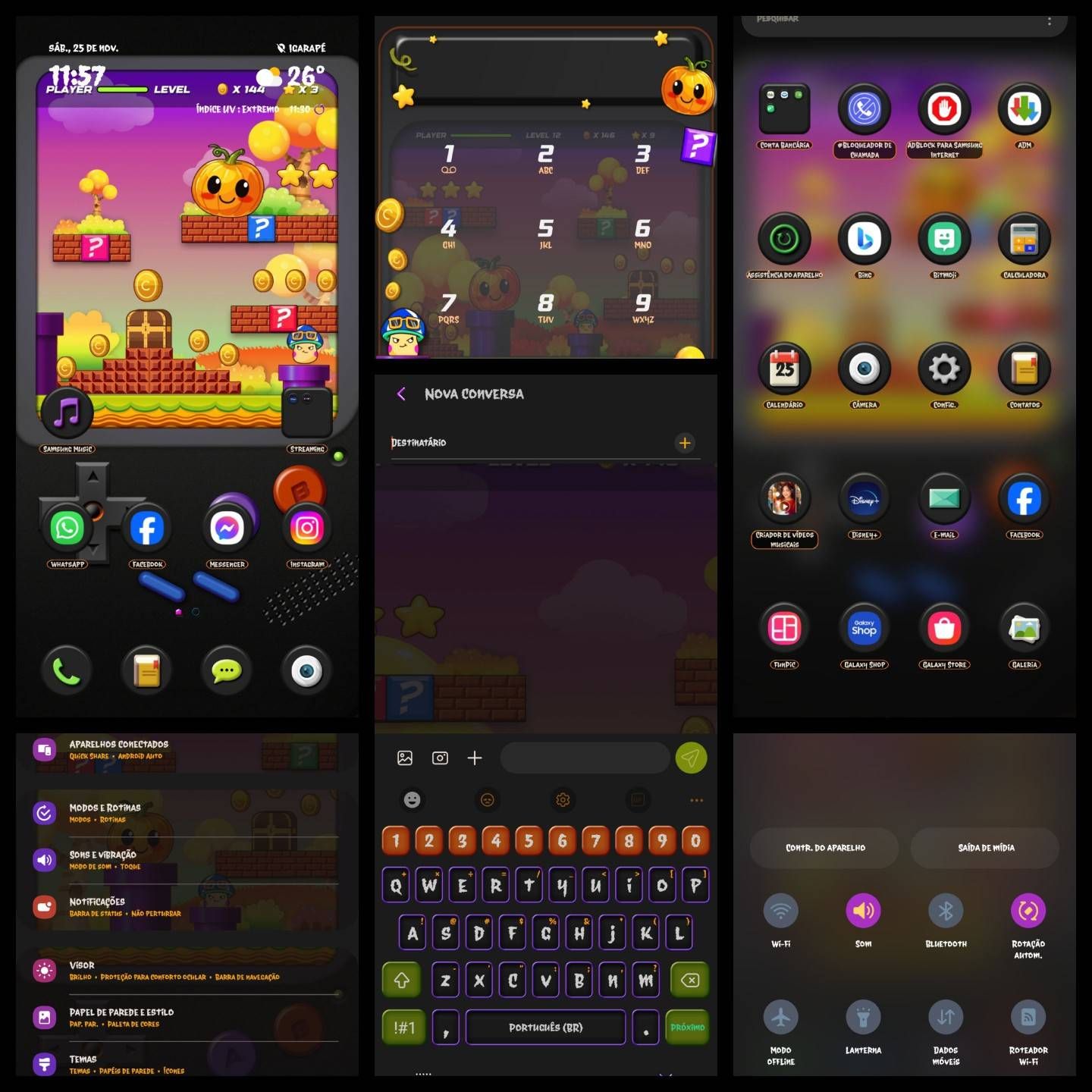 Tema game premium Retro pumpkin game - Samsung Members
