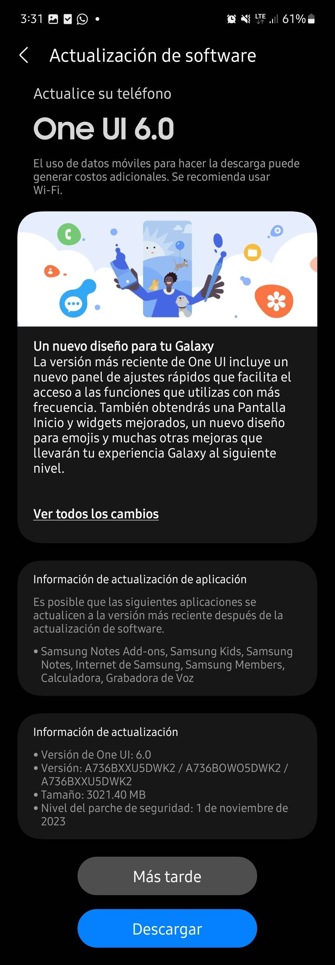 Actualización One Ui6.0 - Samsung Members