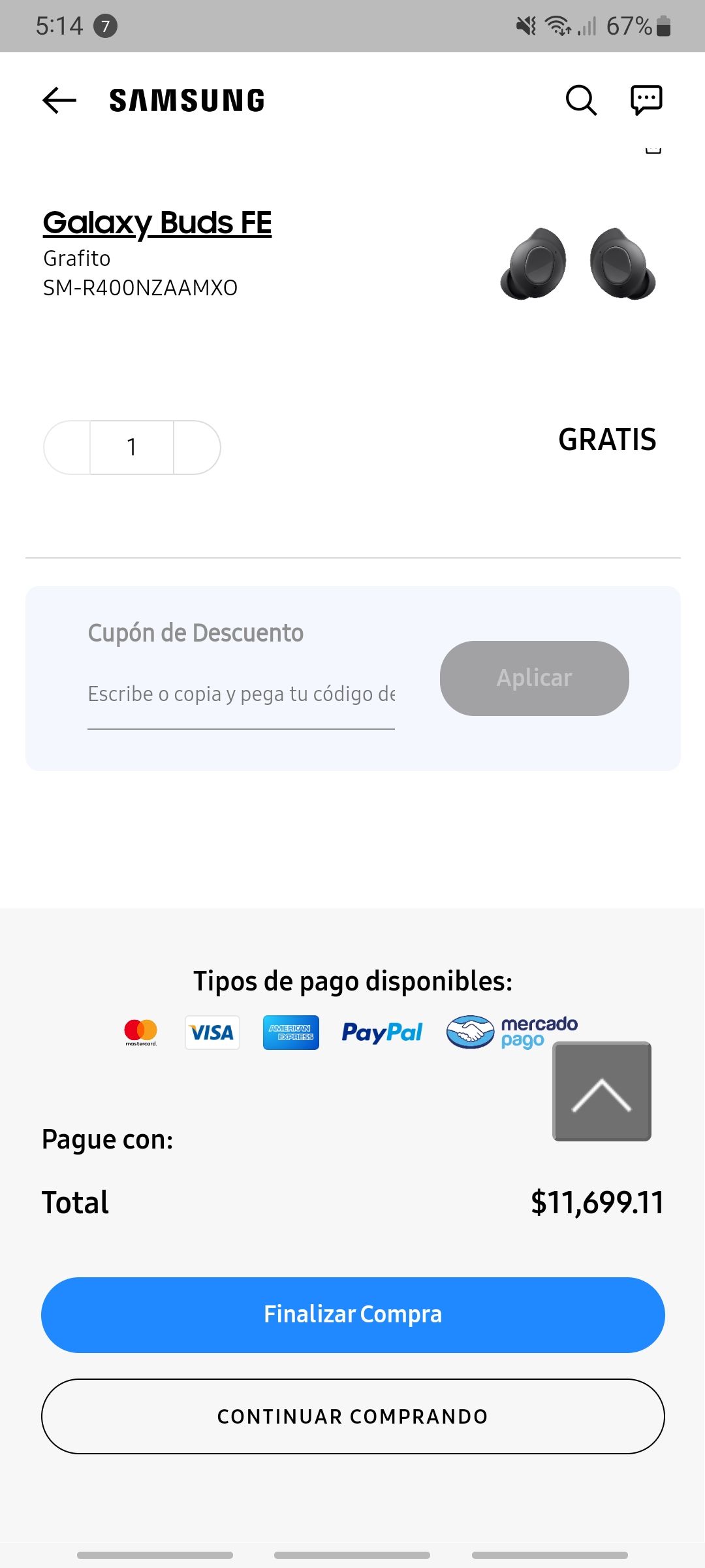 Cupón de Galaxy Store - Samsung Members