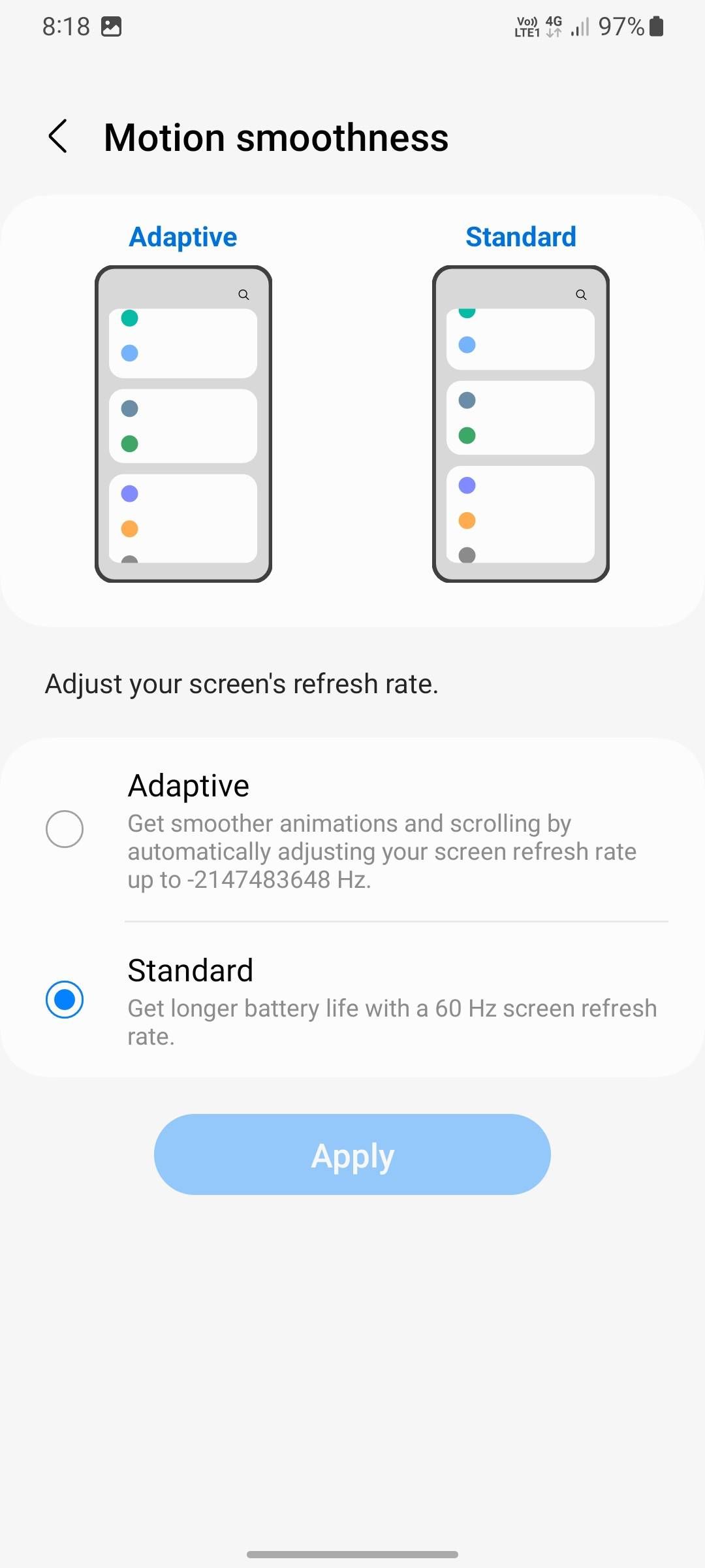 Galaxy A05s motion smoothness glitch - Samsung Members