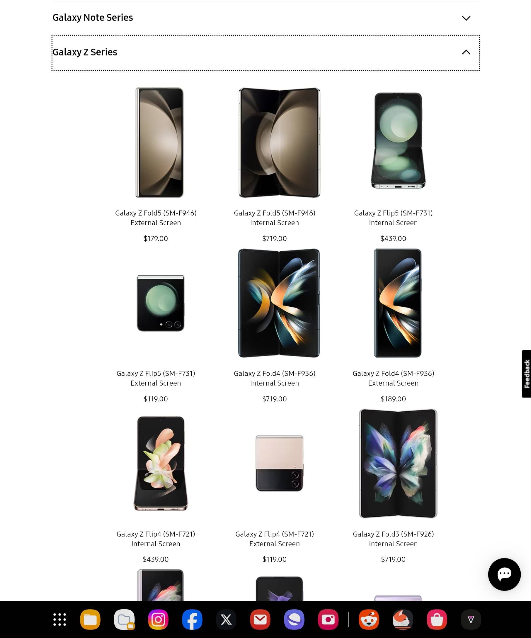 Fold 5 | Flip 5 screen replacement prices now out - Samsung Members